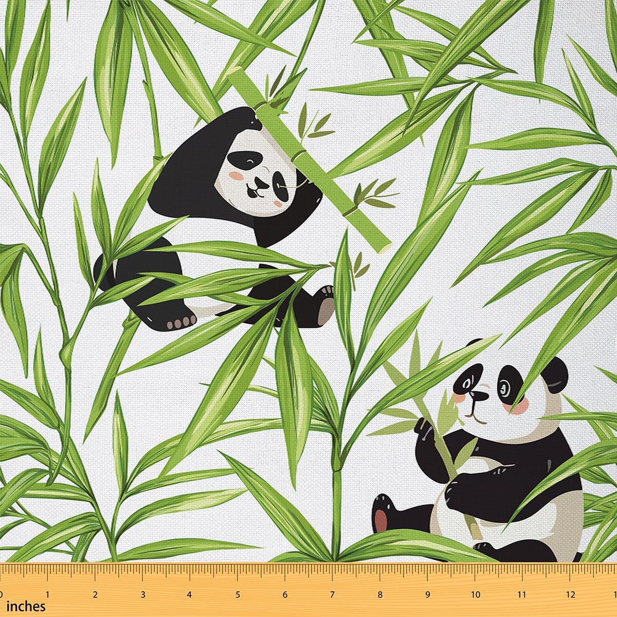 Amazon.com: Cartoon Panda Fabric by The Yard Cute Animal Print ...