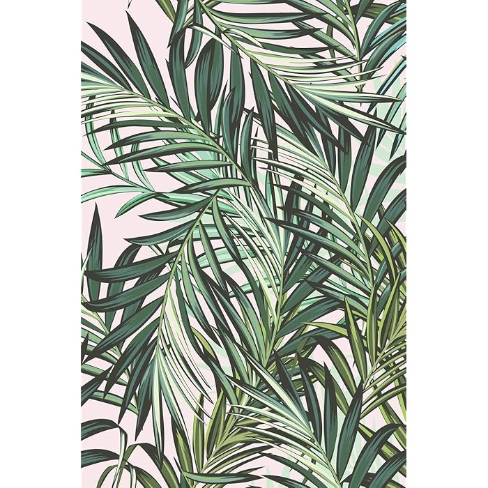 Buy Tropical Palm Leaf Notebook: Cute Blank Lined Tropical Palm Leaf ...