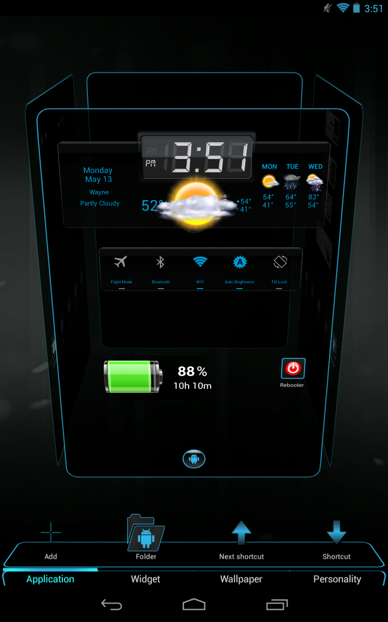 Next Launcher 3D ICS Blue HD - App on the Amazon Appstore