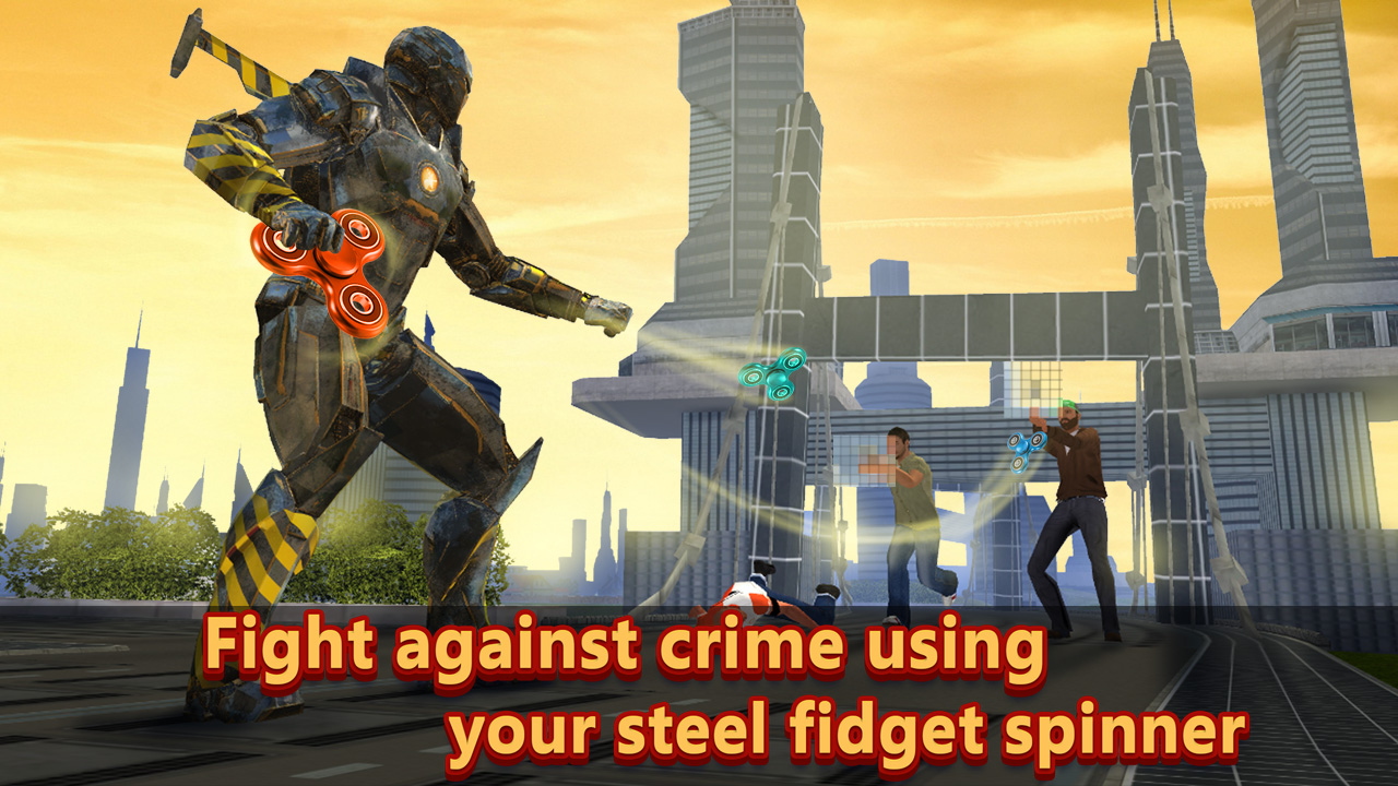 Fidget Spinner Iron Superhero Story: Criminal Fighting Epic Battle ...