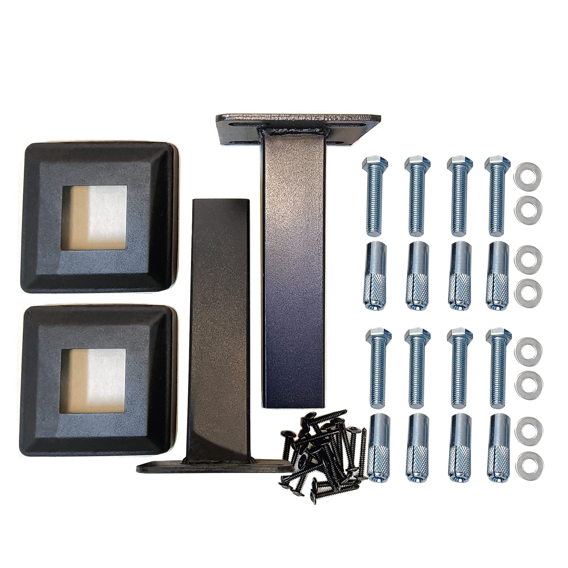 BIGalleons Fence Metal Flange for 2" Square Post, Cover and 4 PCS ...