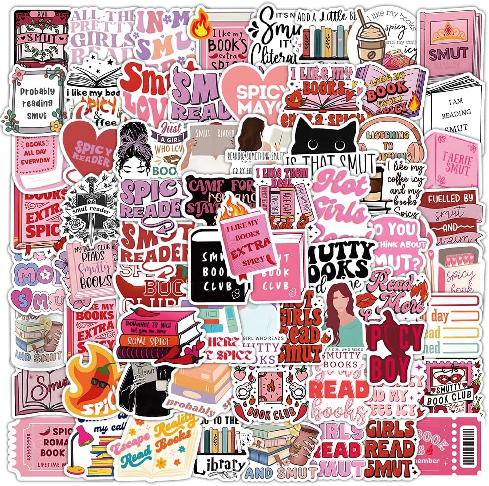Amazon.com: 100 PCS Spicy Bookish Sticker Book Stickers for Kindle ...
