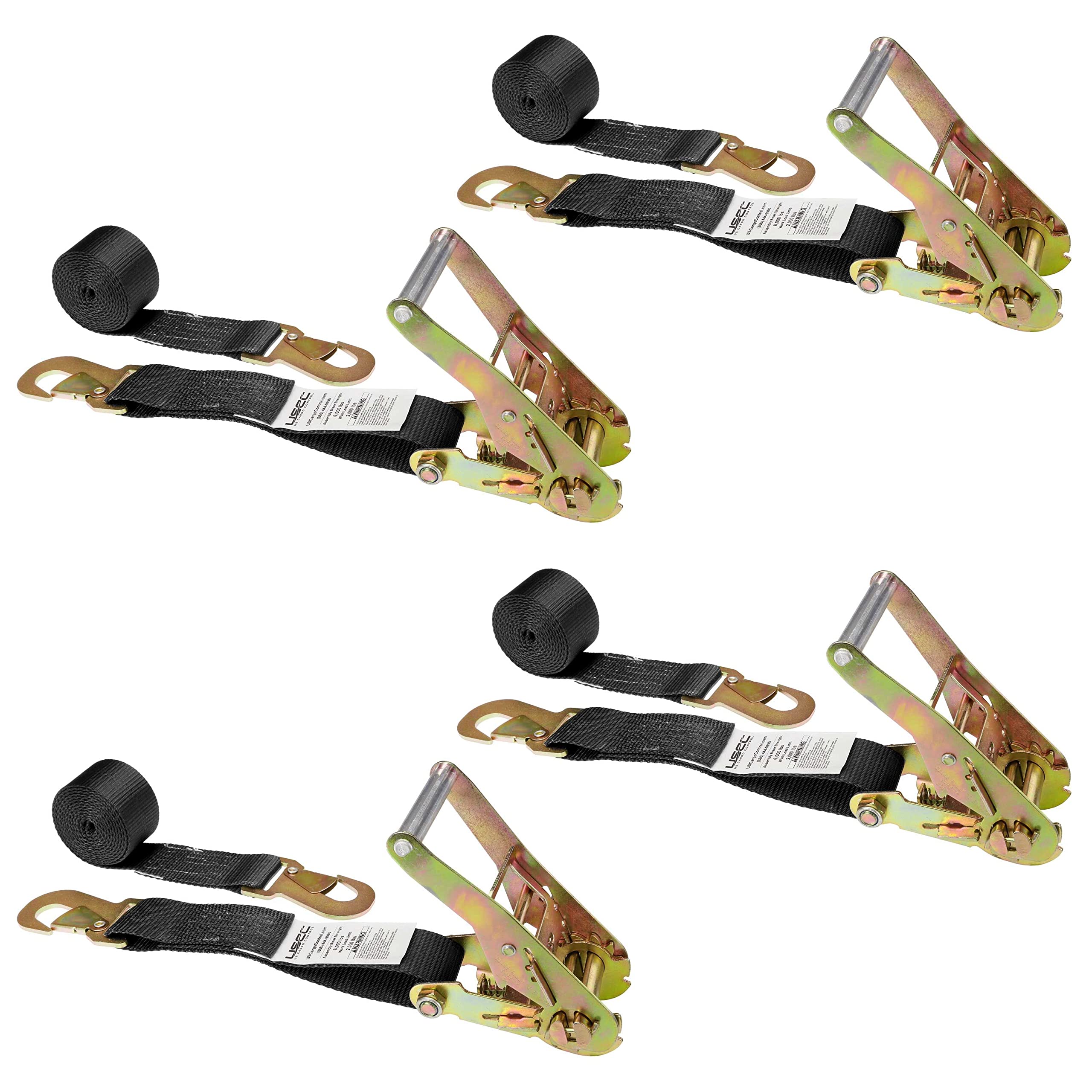 Amazon.com: US Cargo Control, Car Straps, Ratchet Straps with Snap Hook ...