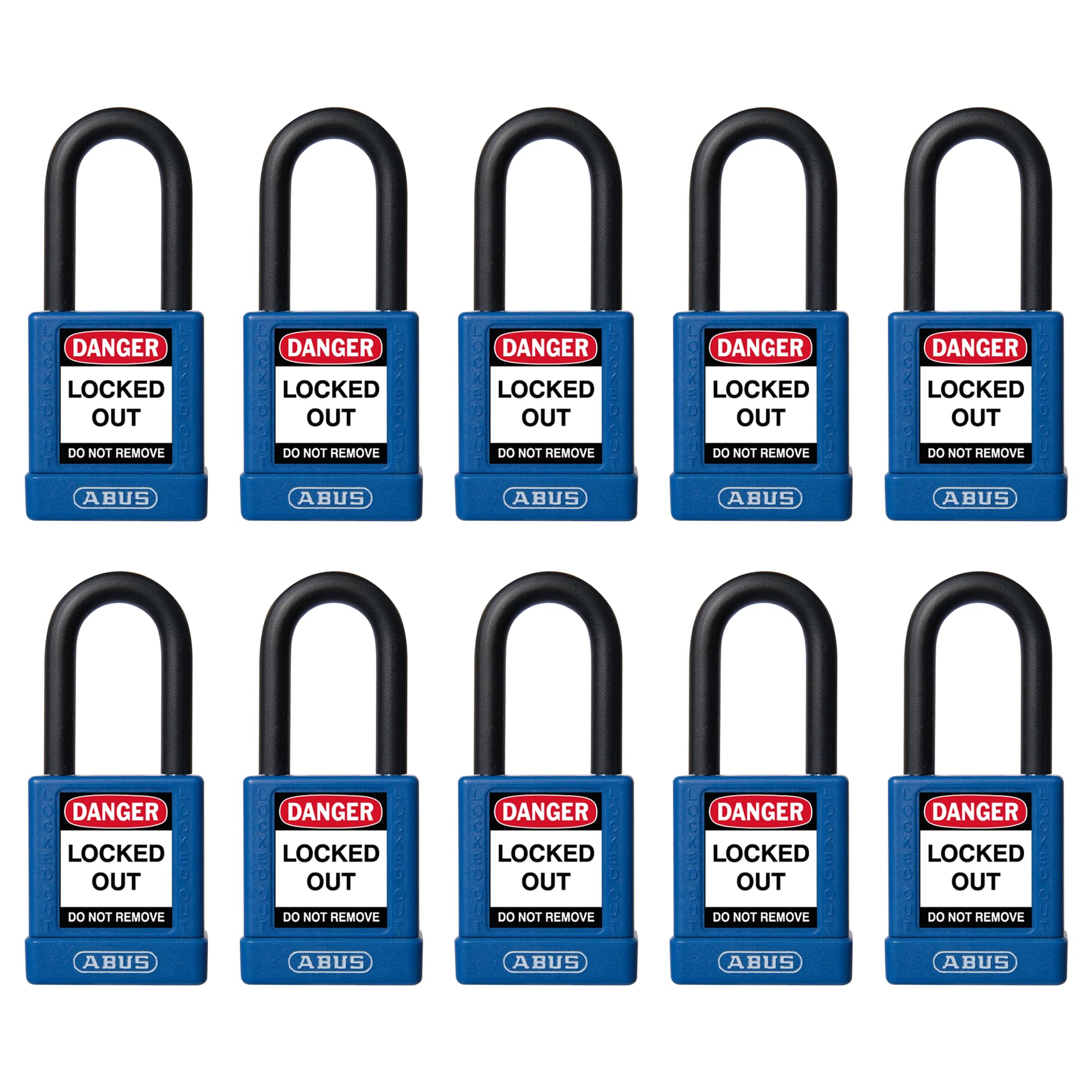 Snapklik.com : ABUS Blue Pack Of 10 Lockout Tagout Premium Solid Body ...