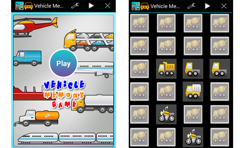 Vehicle Memory Game:Amazon.in:Appstore for Android