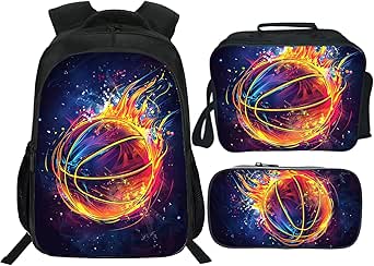 Amazon.com | Basketball Backpack Kids Bookbag 16inch Schoolbag With ...
