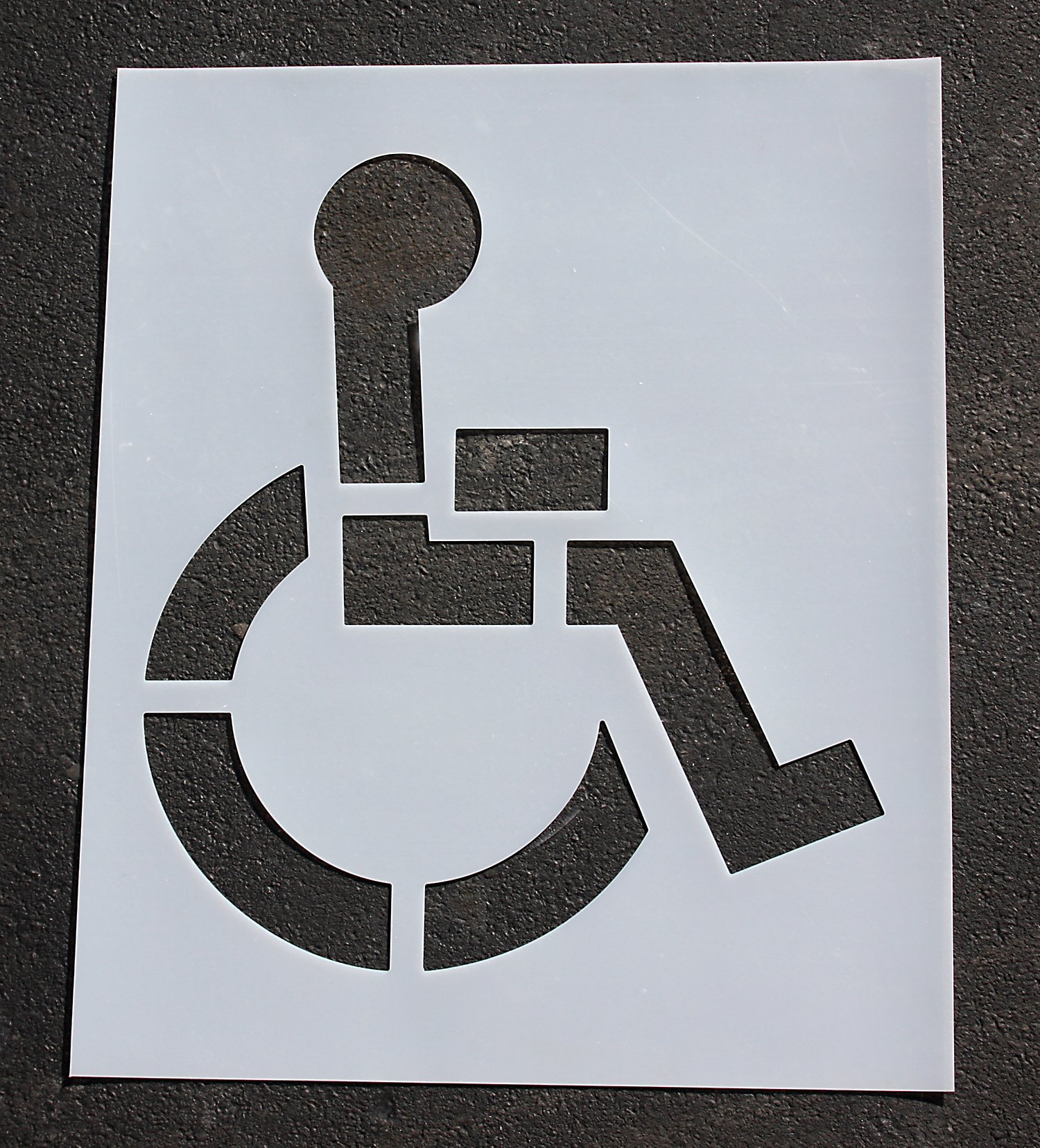 21x19 Inch Stencil ADA Handicap Pavement Stencil - 21 Inch, LDPE ...