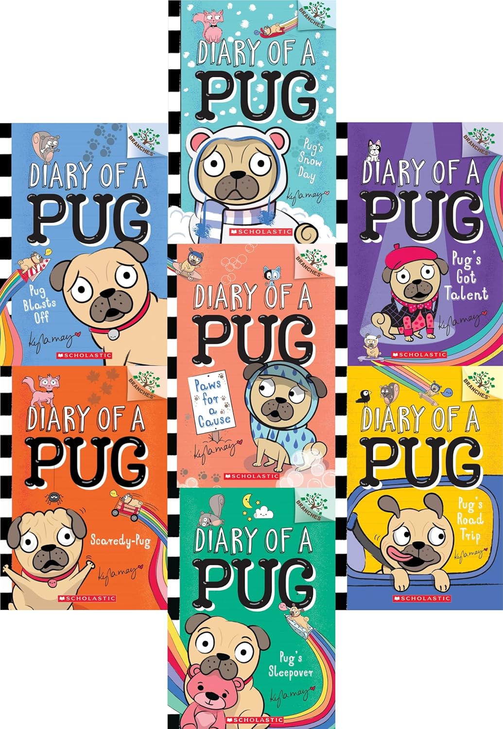 NEW! DIARY OF A PUG Series 7 Books Set: Kyla May: Amazon.com: Books