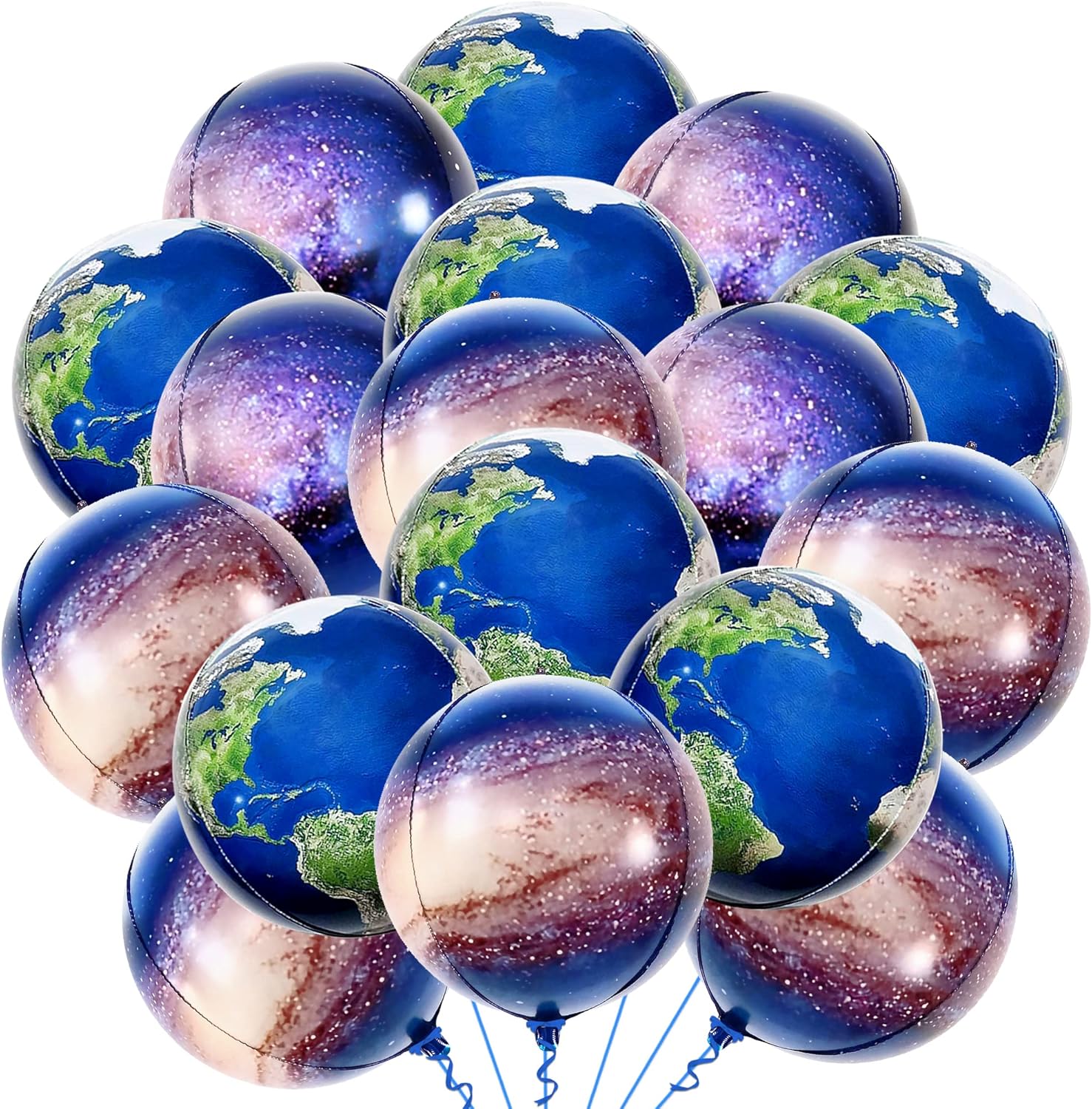 Amazon.com: 24 Pieces, Galaxy Balloons and Globe Balloons - 22 Inch ...
