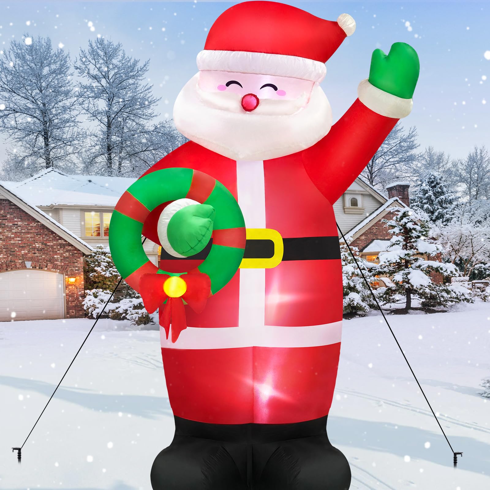 Amazon.com: Danxilu 6 FT Inflatable Santa Christmas Outdoor Decorations ...
