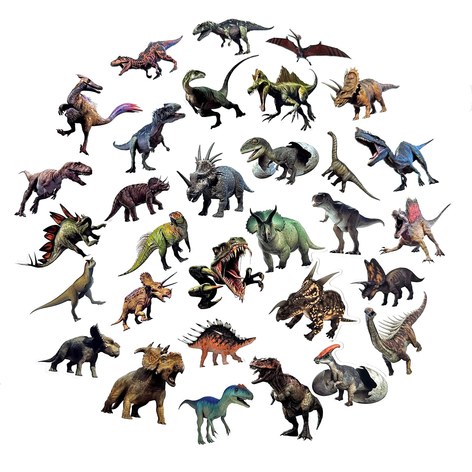Snapklik.com : Dinosaur Stickers 100 Pcs Realistic Dinosaur Vinyl ...