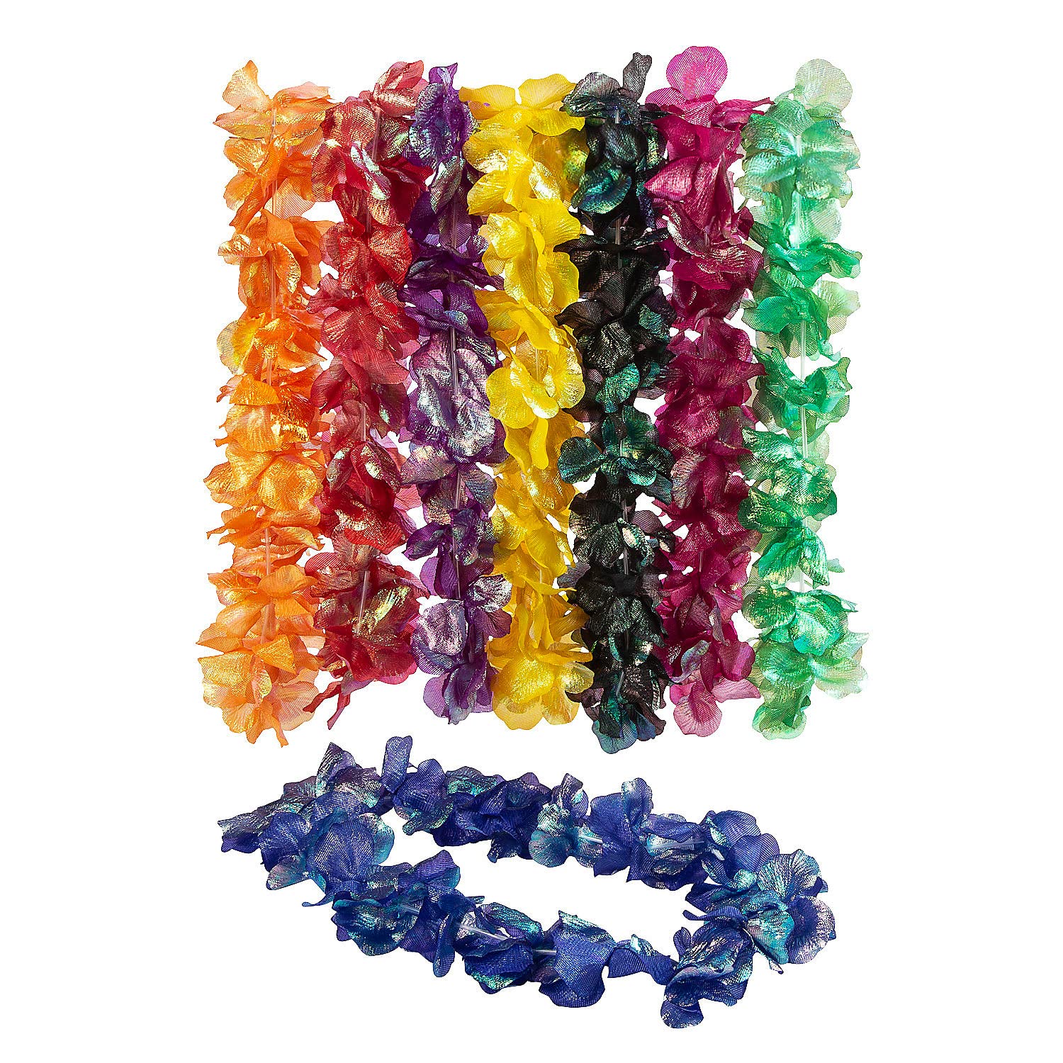 Amazon.com: Fun Express Iridescent Plastic Leis - 12 Pieces : Toys & Games