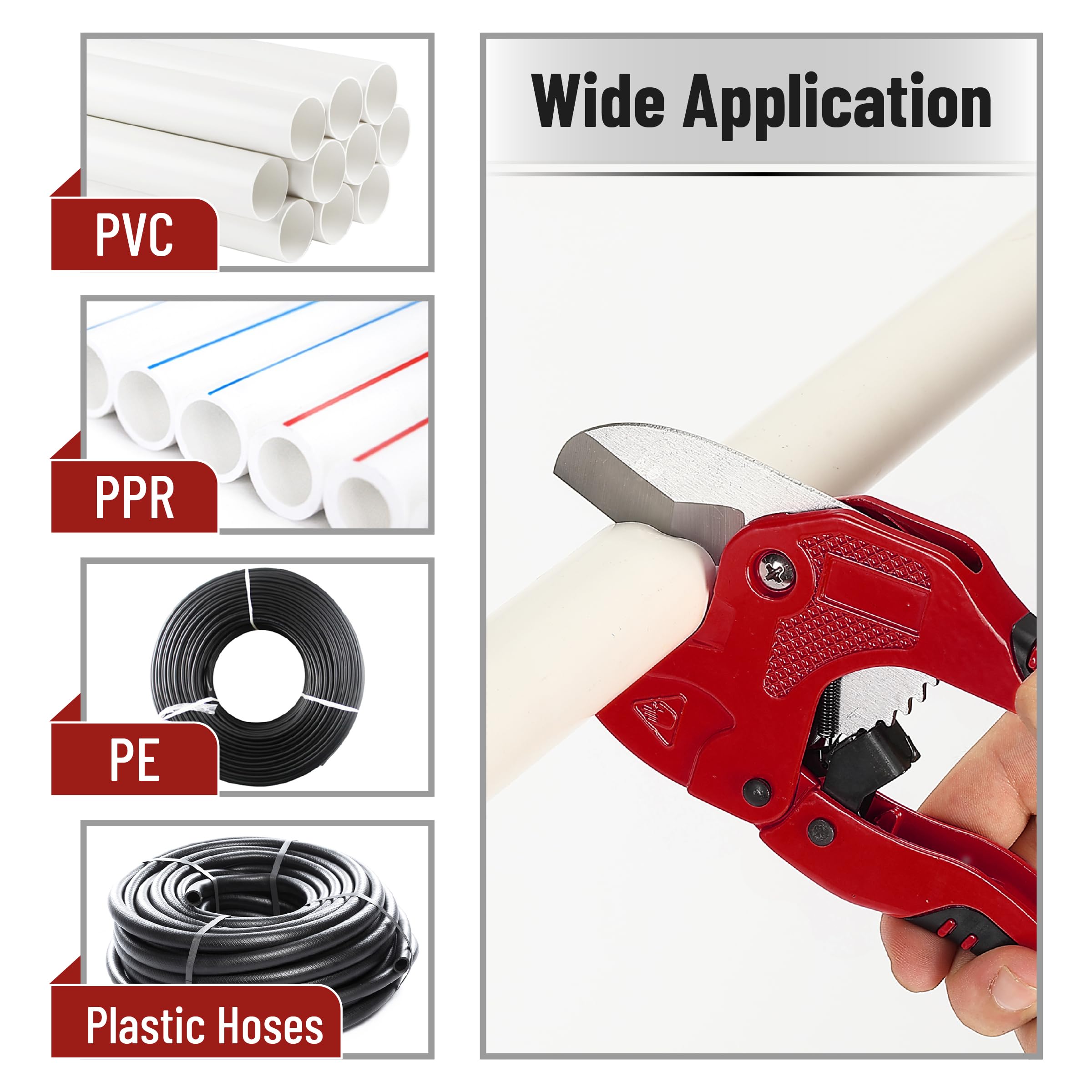 Snapklik.com : Bates- PVC Pipe Cutter, Cuts Up To 1-1/4", Red ...