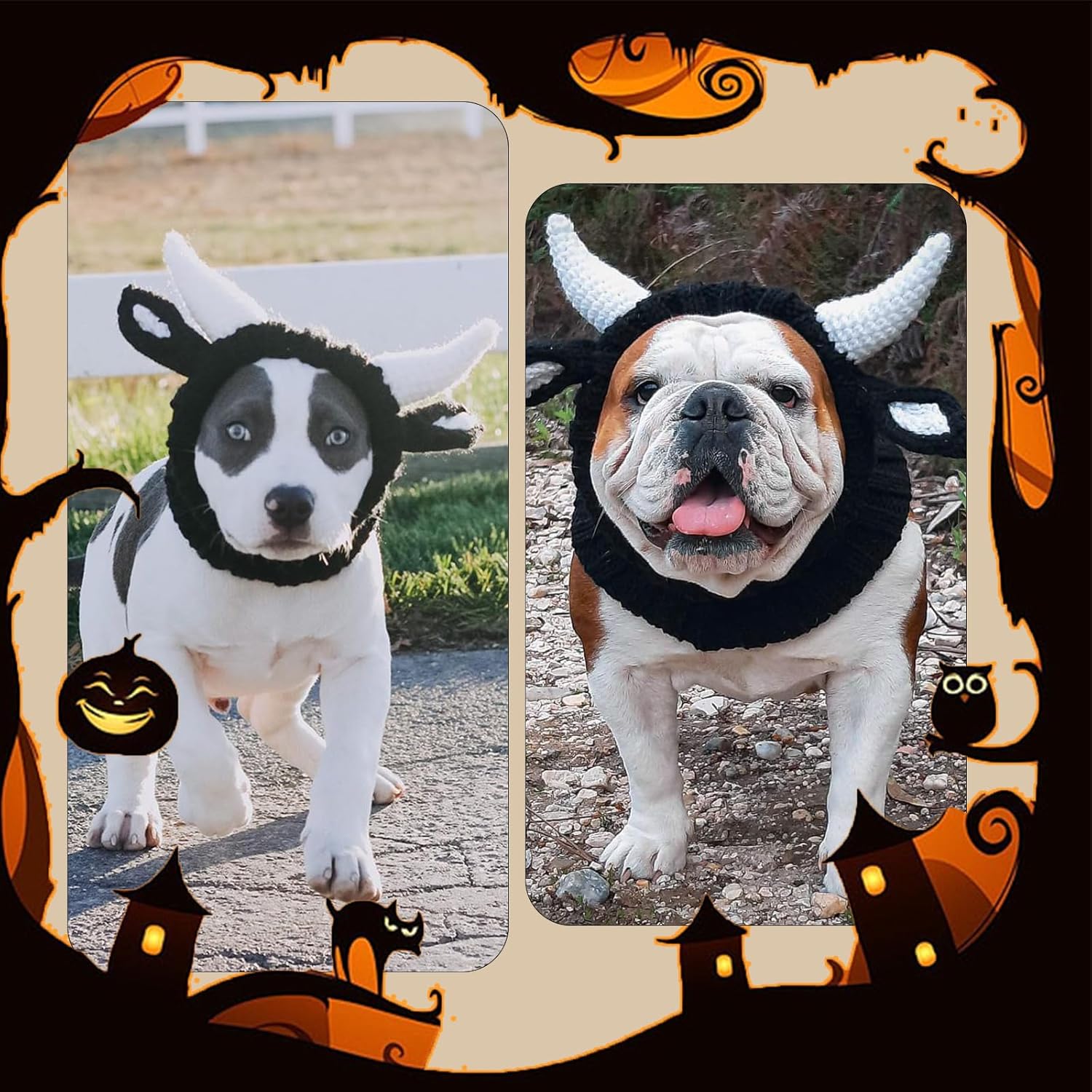 Disfraz de toro negro de Halloween para perro, para Halloween, de hilo ...