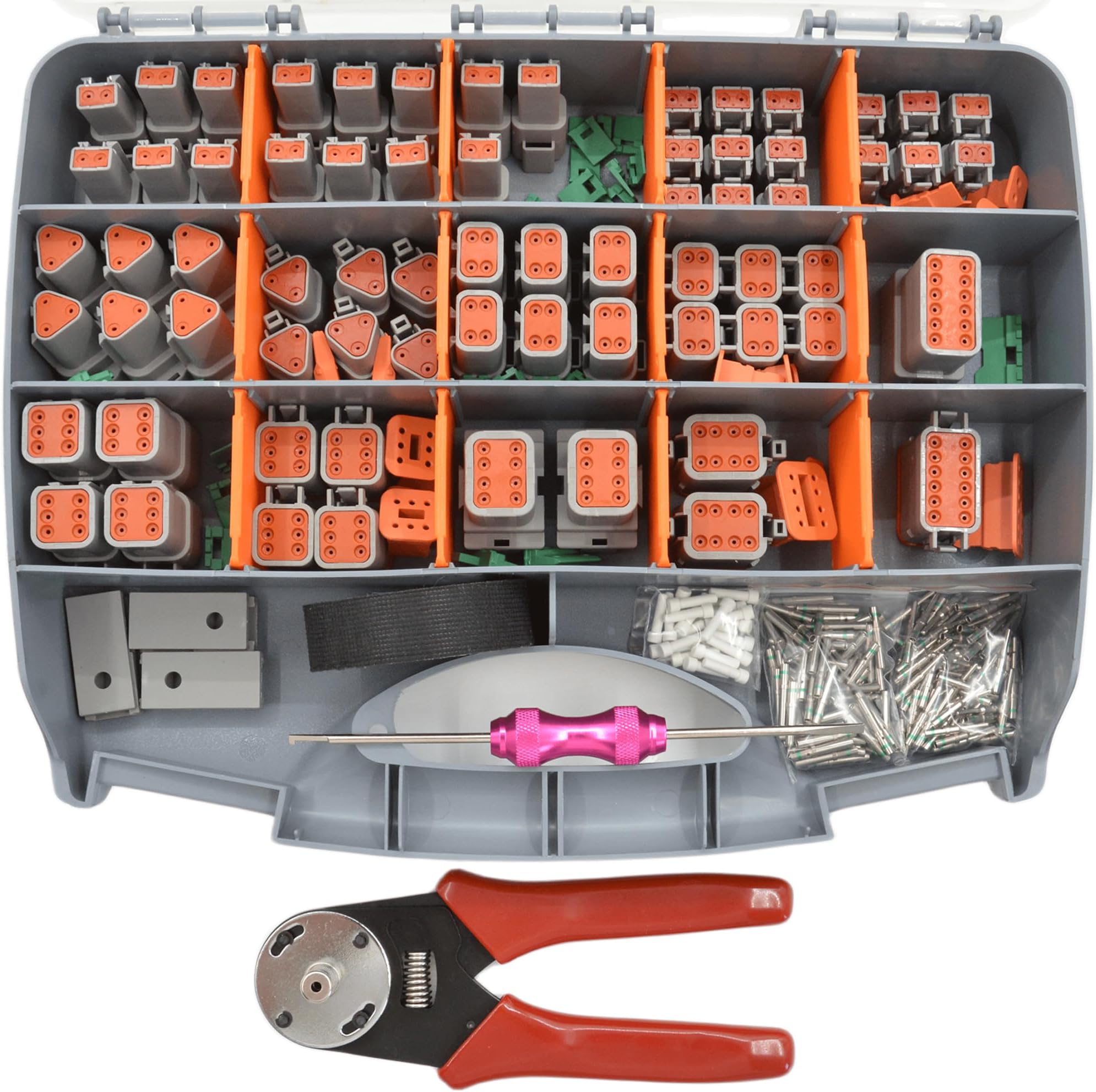 MAX COOL 750PCS Deutsch DT Connector Kit 2/3/4/6/8/12 Pin Stamped ...