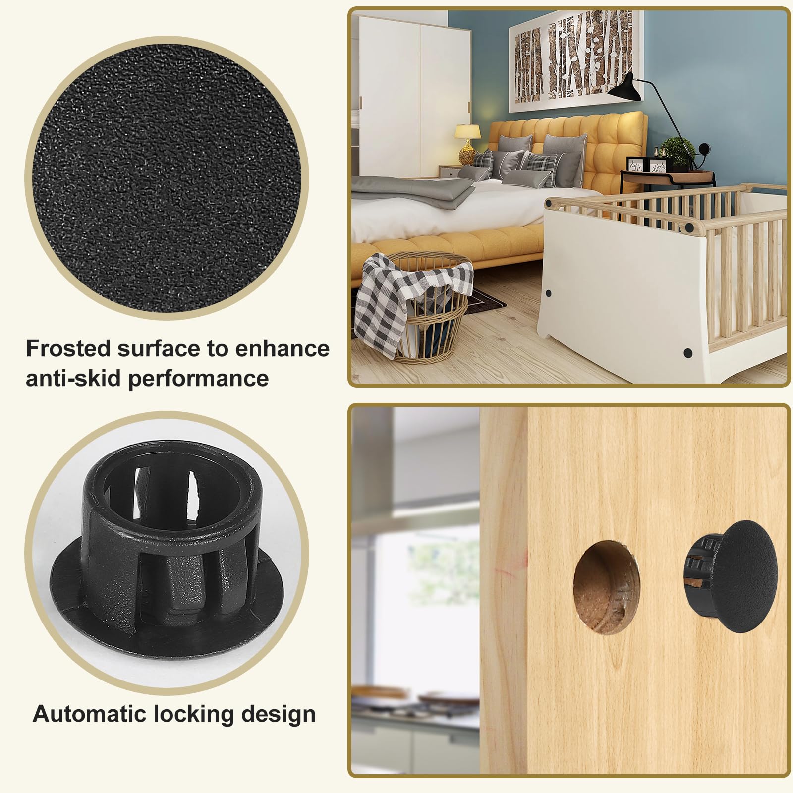 Snapklik.com : Masendelk 30pcs Plastic Hole Plugs, Snap In Locking Hole ...