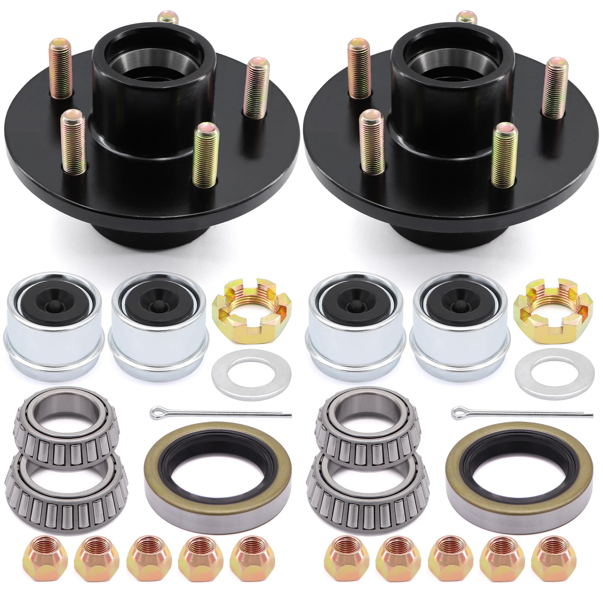 Amazon.com: Tuijodaix 2 Sets Trailer Wheel Hub Kit 5 Bolt 4.25 inch,5 ...