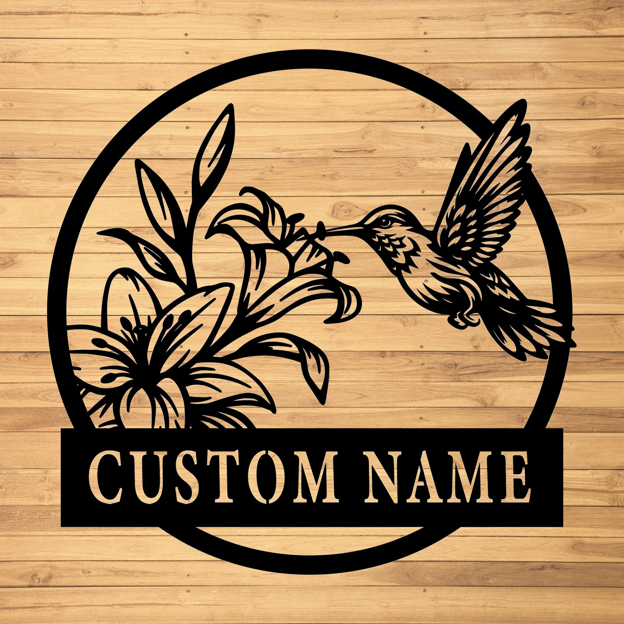 Amazon.com : Custom Hummingbird Metal Wall Signs - Personalized ...