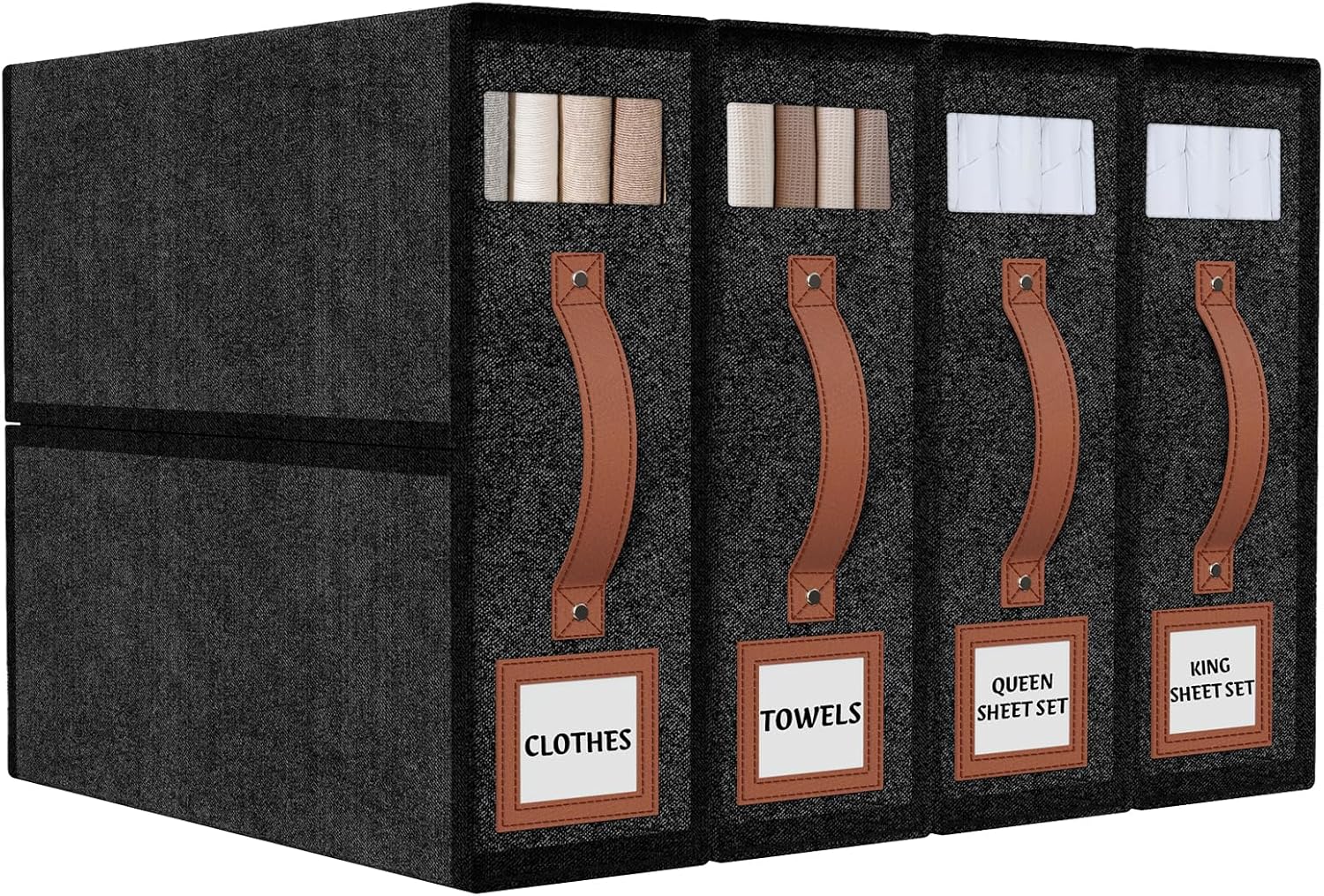 Amazon.com: SortWave Sheet Organizers and Storage 4 Pack, Bed Sheet ...