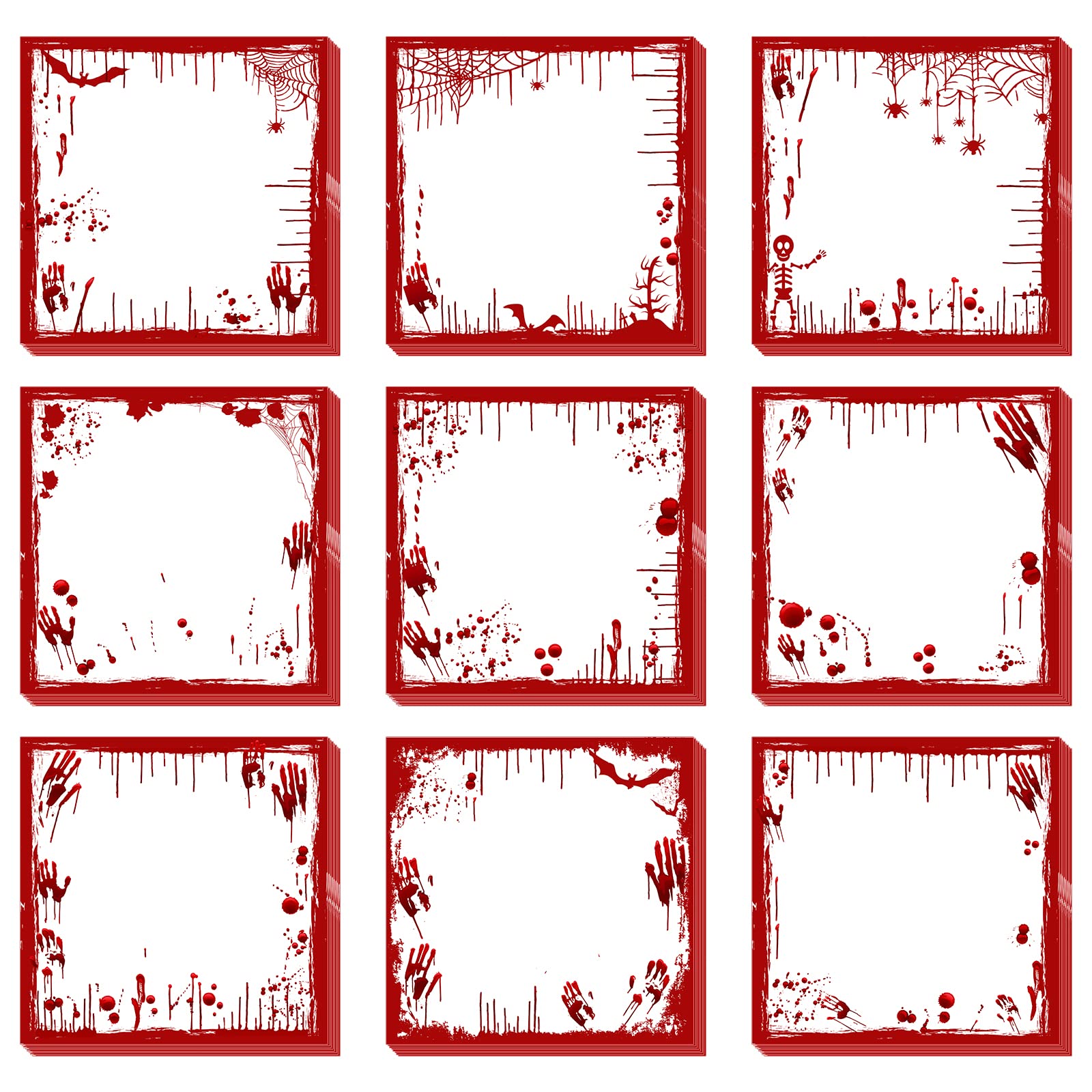 Amazon.com : 9 Pieces Halloween Sticky Note Halloween Blood Note Pads ...