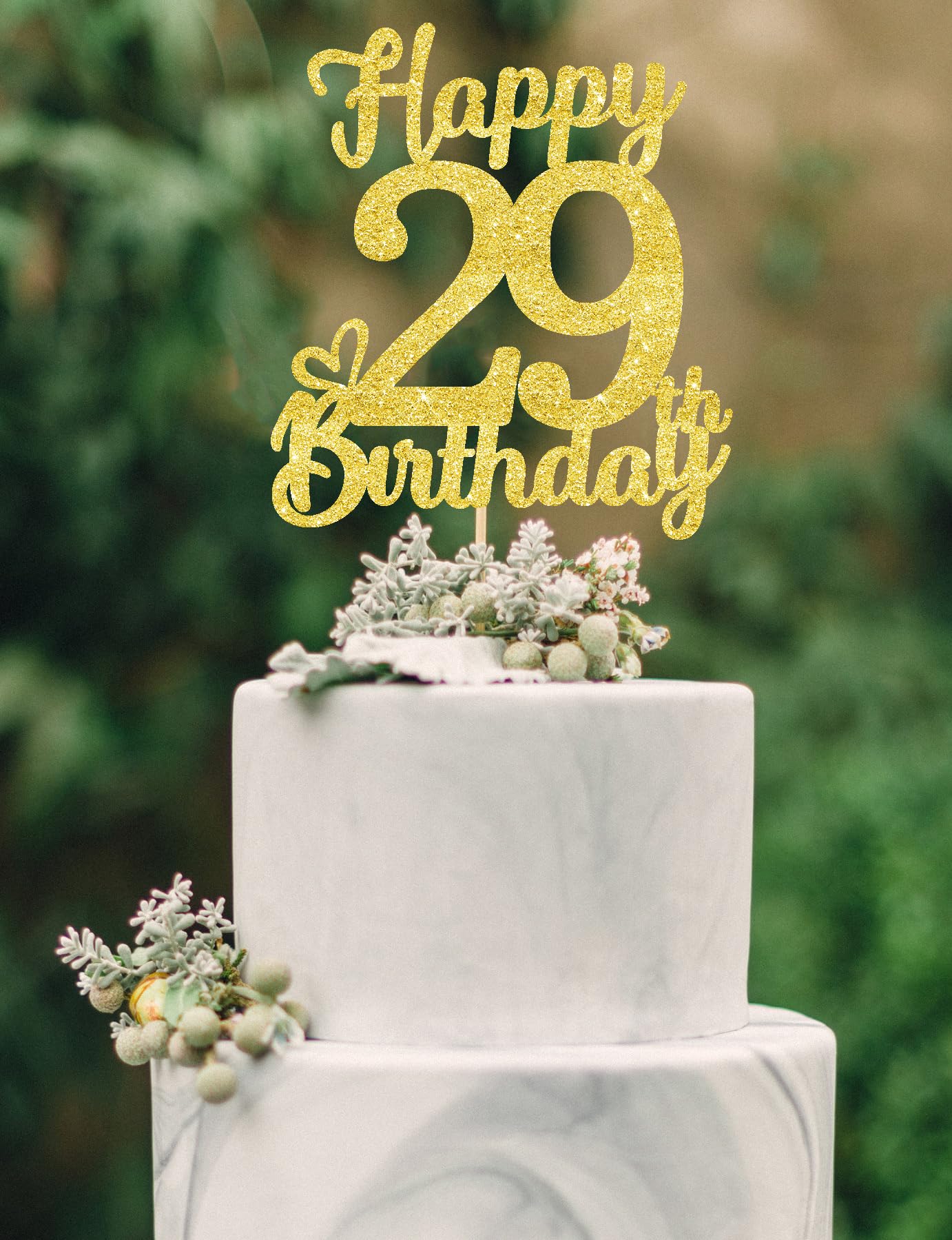 Snapklik.com : 29 Birthday Cake Toppers-Gold Glitter, 29th Cake Topper ...