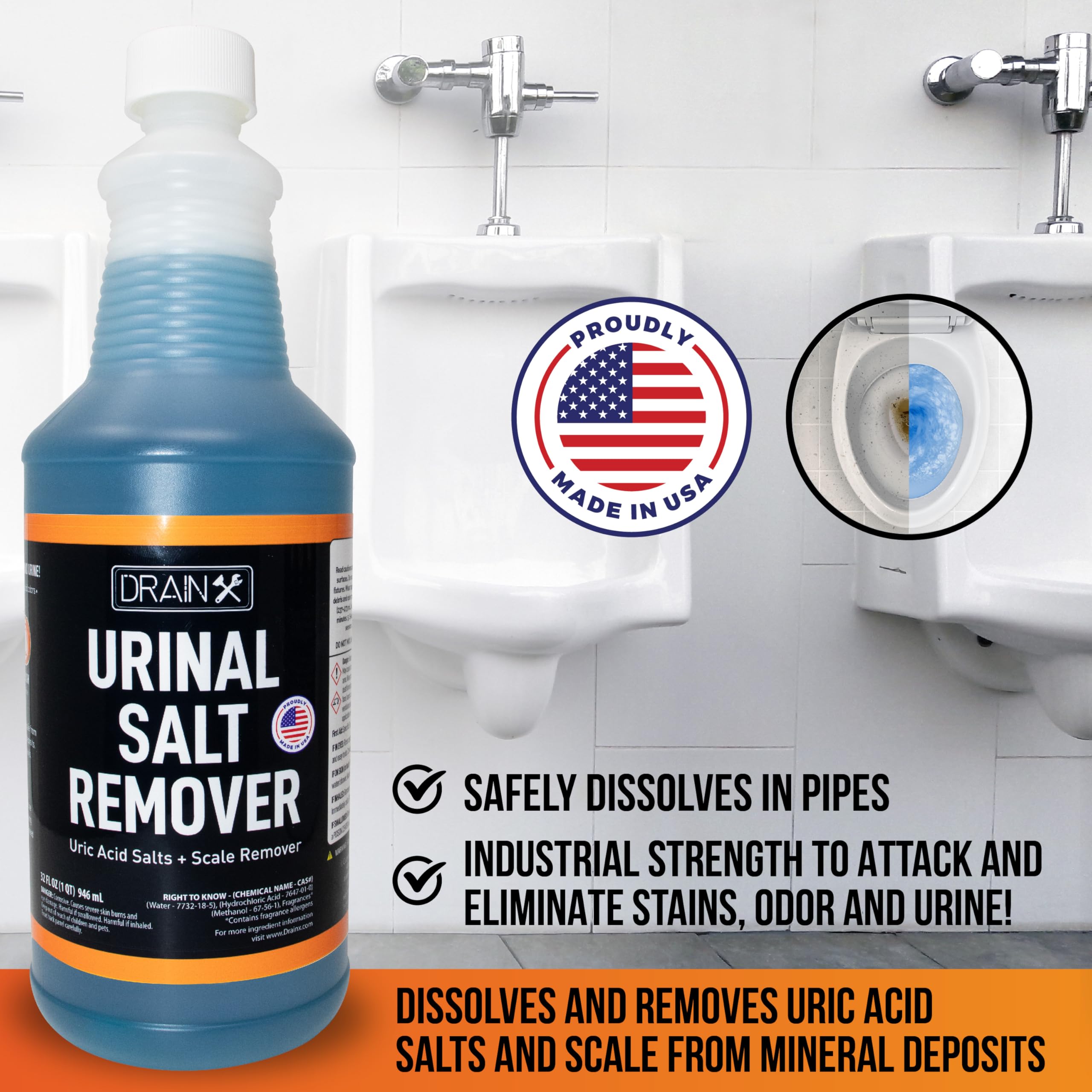 Snapklik.com : Drainx Urinal Salt, Calcium And Mineral Scale Remover
