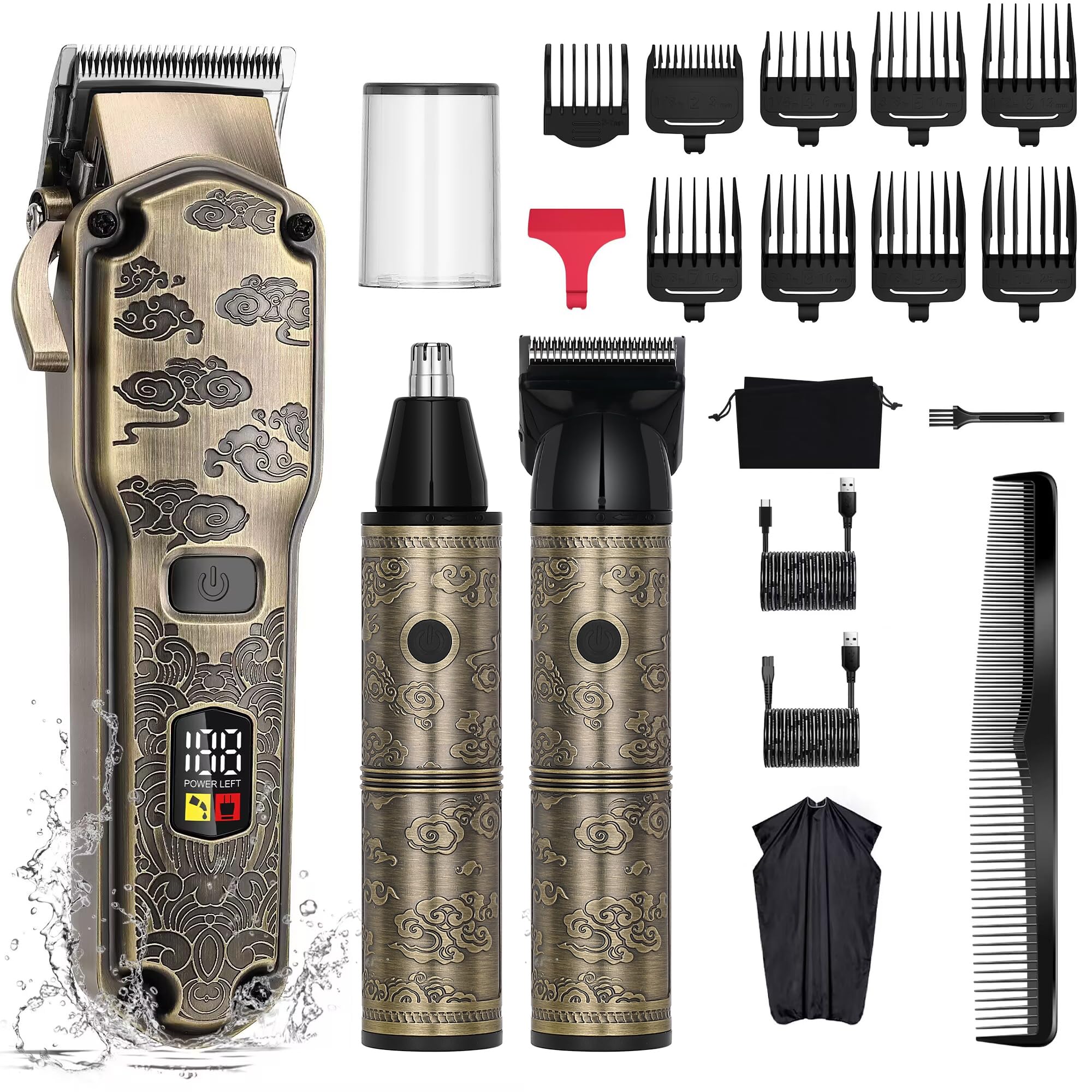 Amazon.com: Hatteker Hair Clipper for Men, Waterproof Hair Trimmer ...