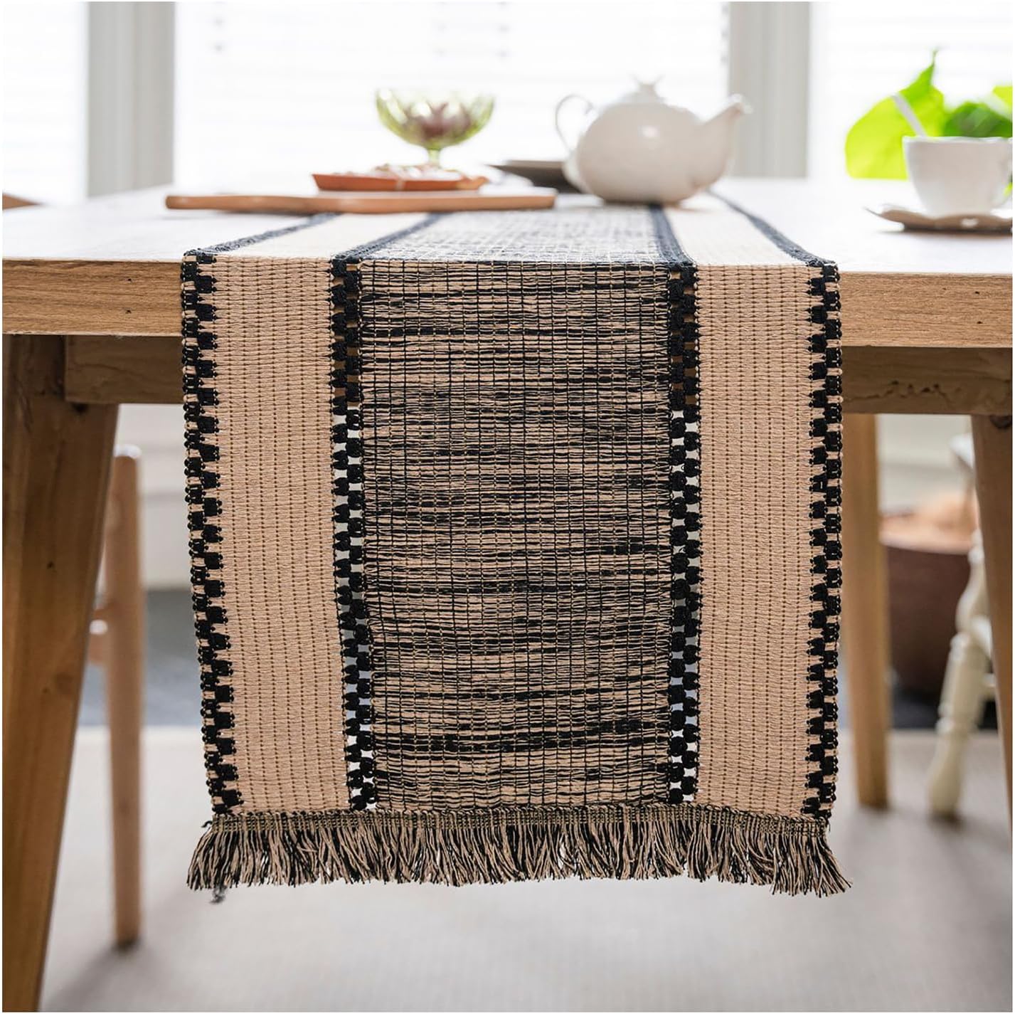 Amazon.com: Natural Jute Table Runner, Burlap Style Table Runner ...