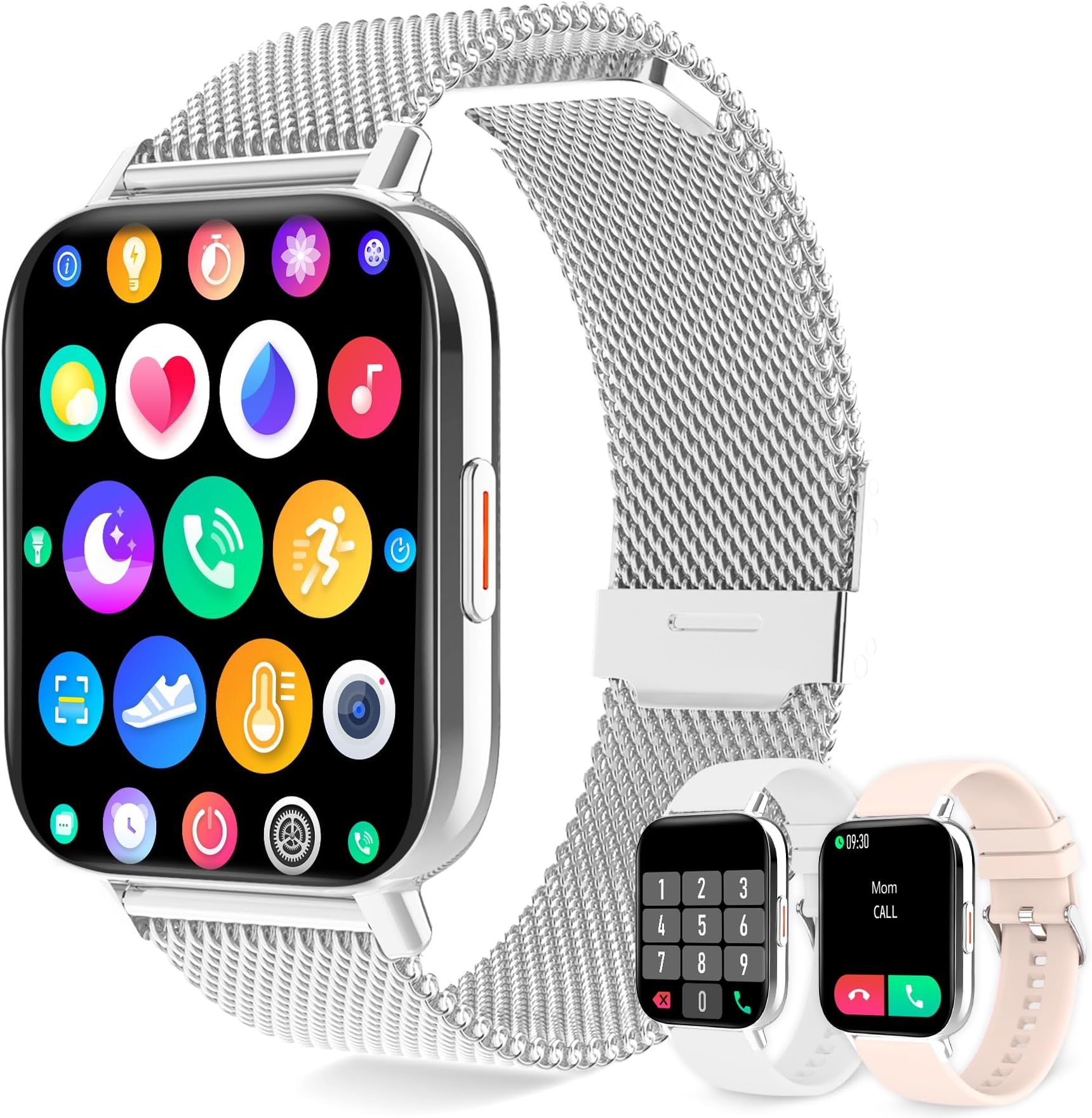Smart Watch for Women (Call Receive/Dial) Fitness Watch with Sleep ...
