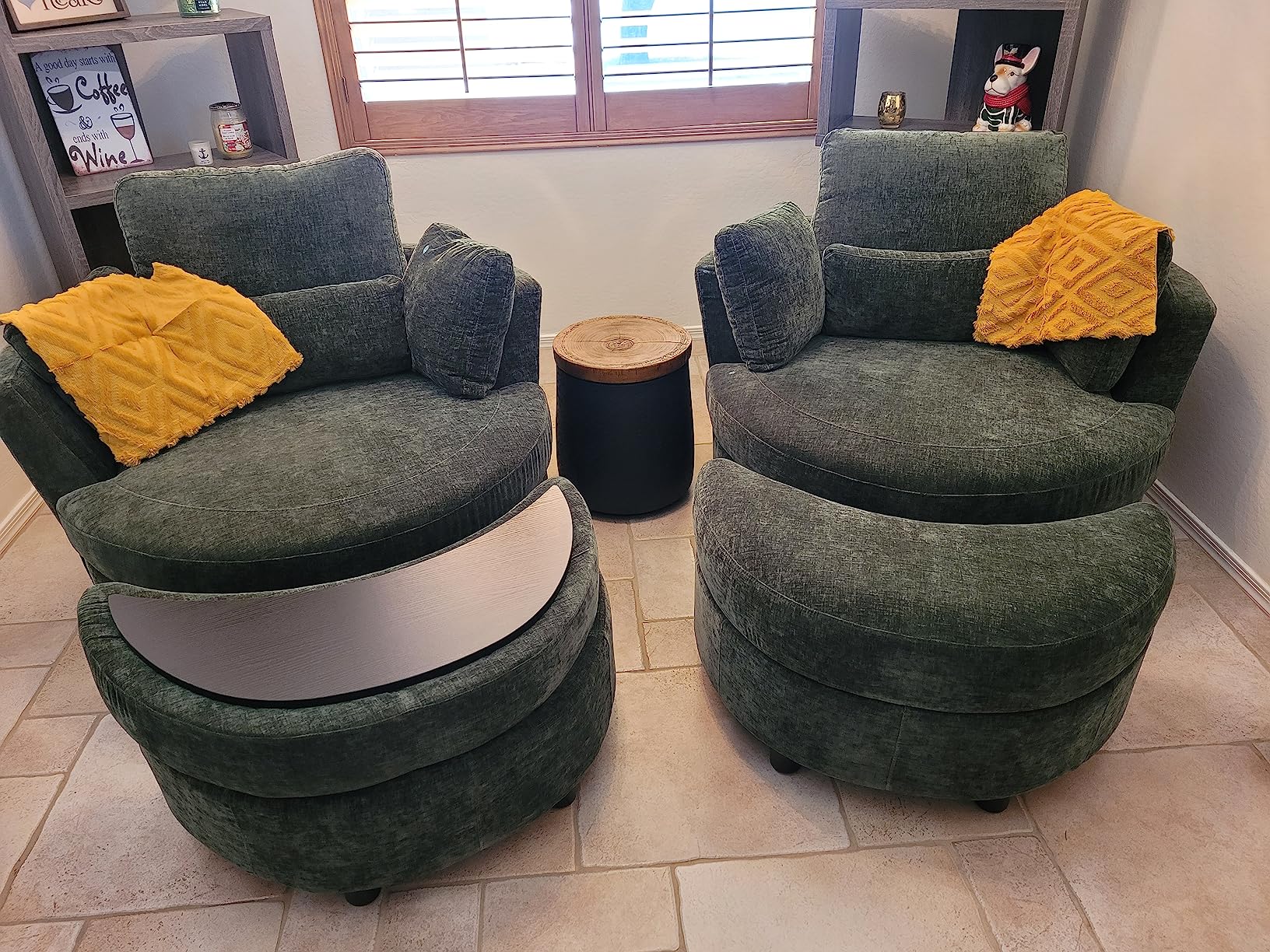 $27/mo - Finance 51" W Swivel Accent Barrel Chair Set Lounge Club Big ...