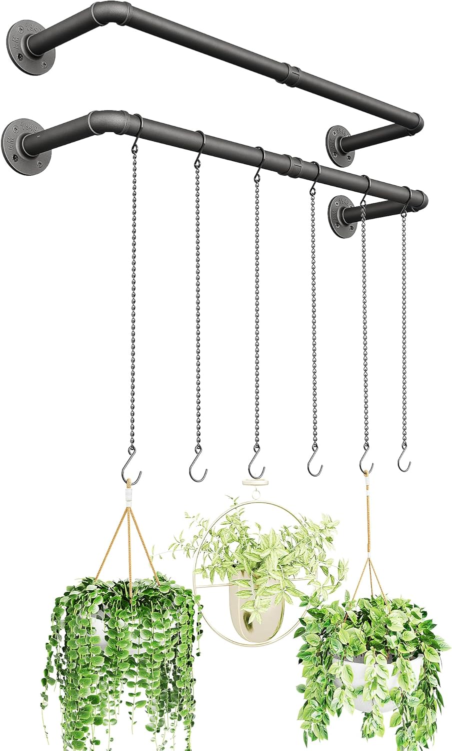 Amazon.com: SOFITORG Plant Hanger Indoor, 2 Pack Hanging Planters Rod ...