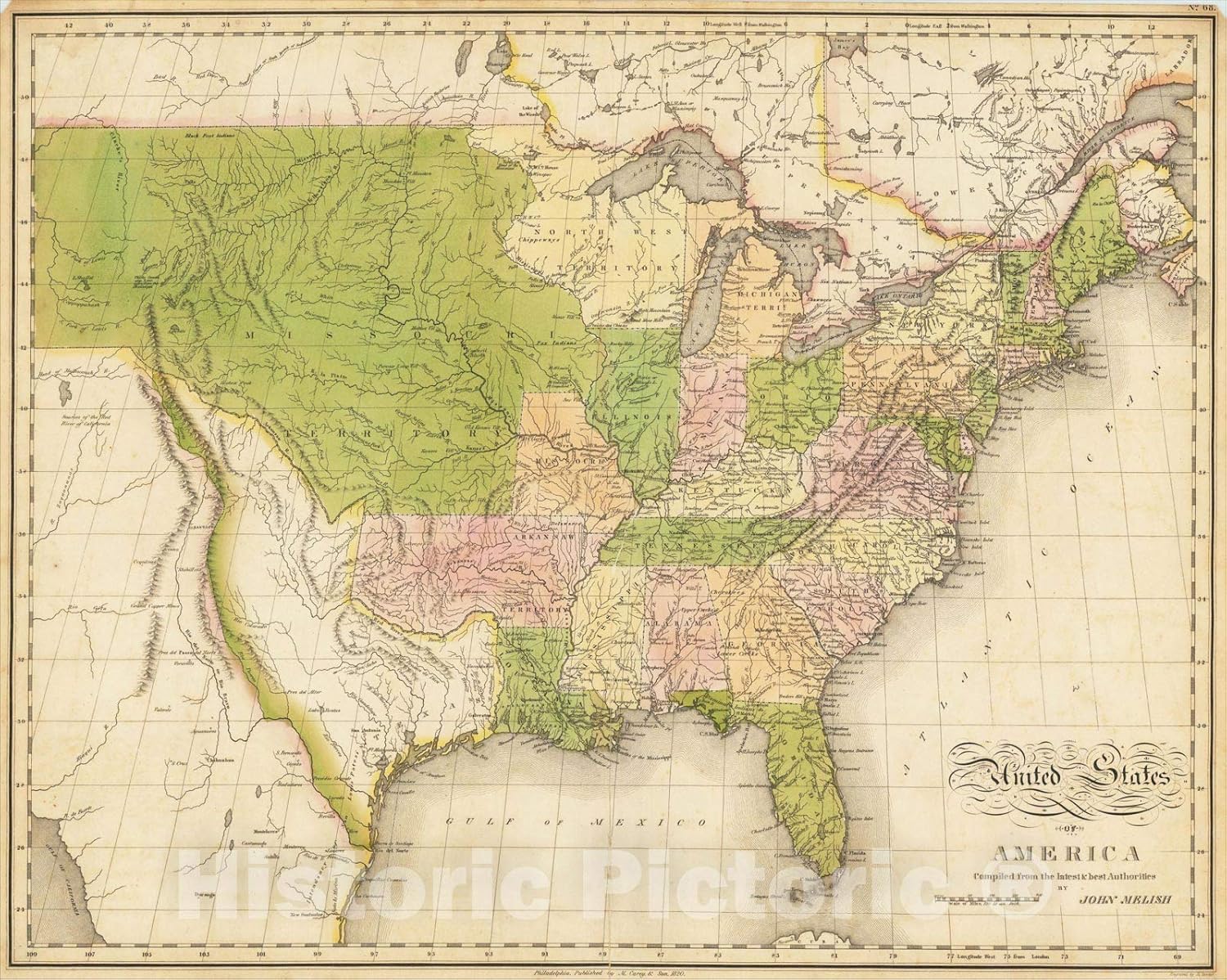 Amazon.com: Historic Map : United States of America Compiled from The ...