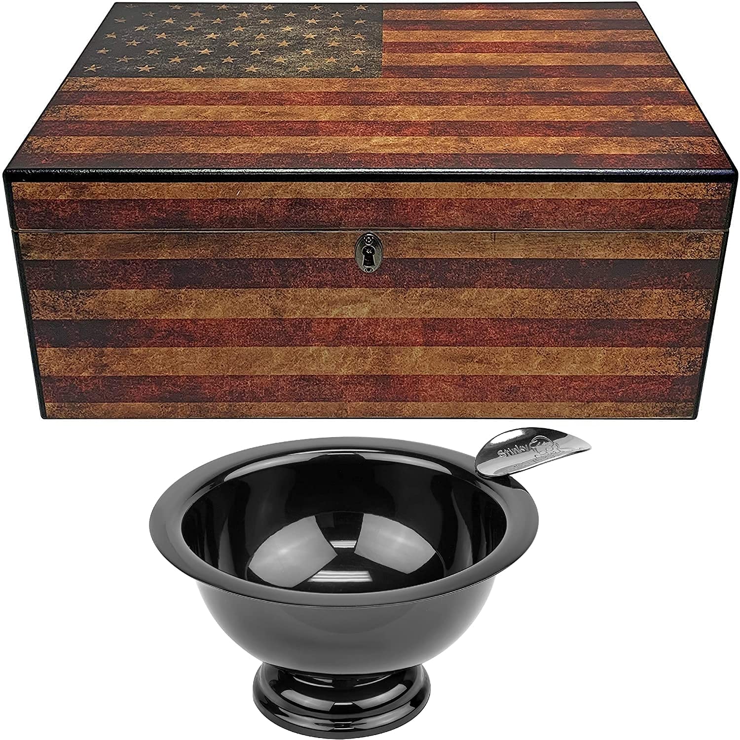 Amazon.com: Old Glory Humidor with Weathered American Flag & Stinky ...