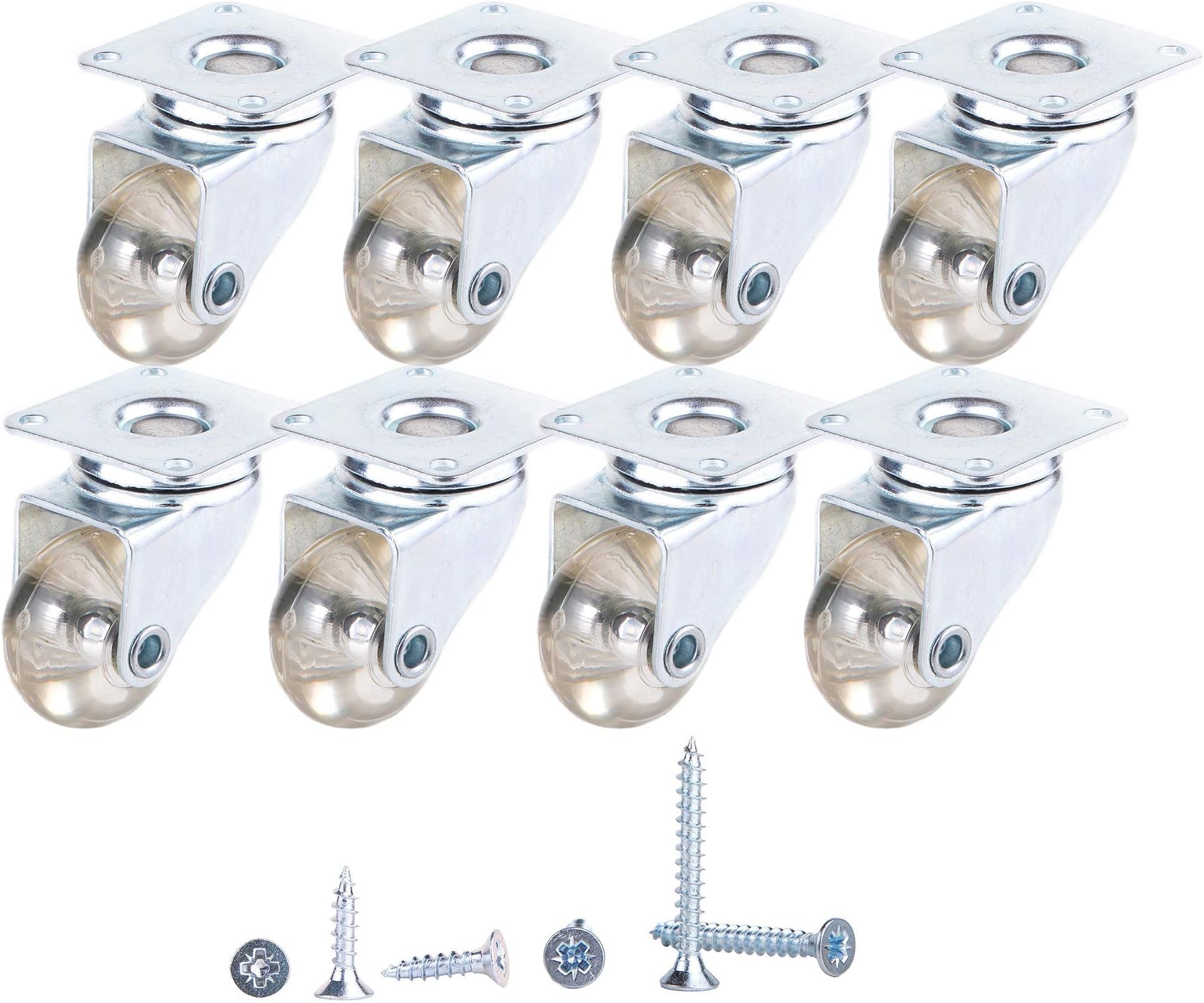 Kurtzy Lot de 8 Roulettes Pivotantes pour Meubles Rouge - Roulette ...