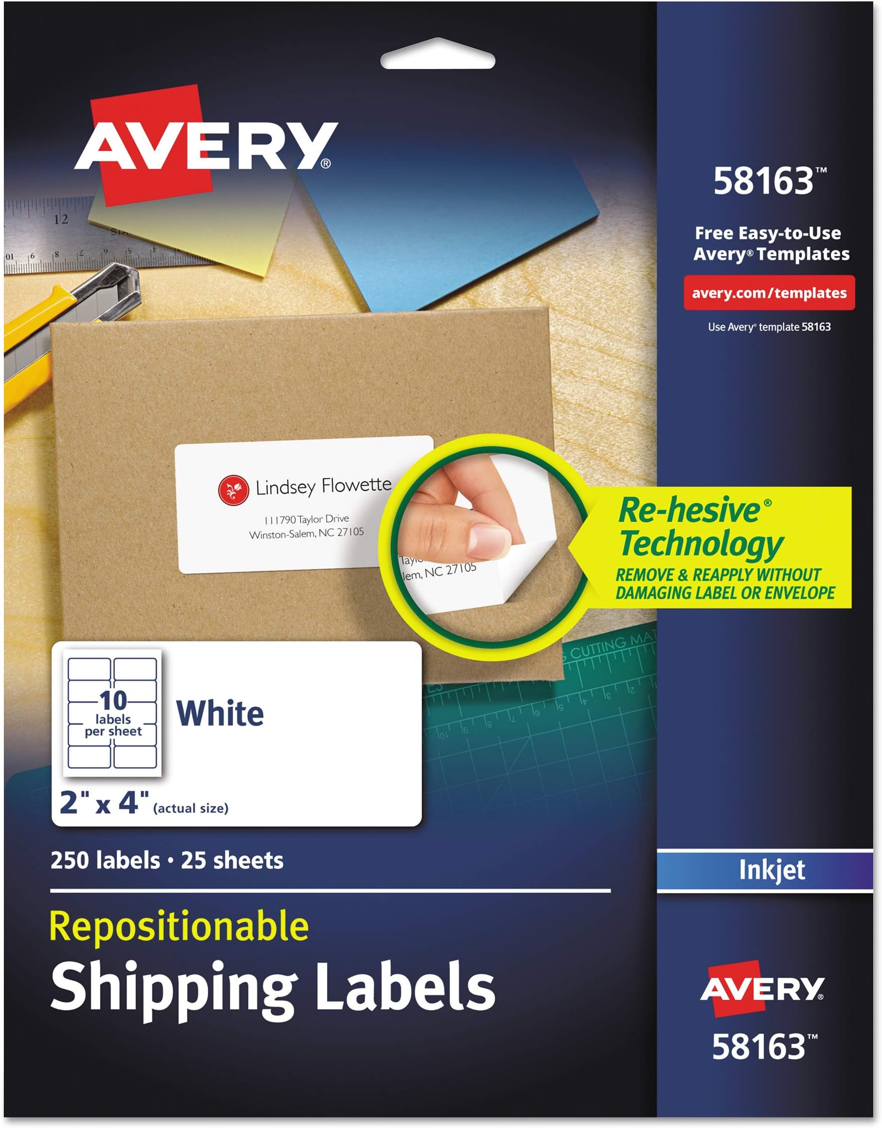 Amazon.com: Avery Durable Labels Label, 2" x 3-1/2" (61503 ...