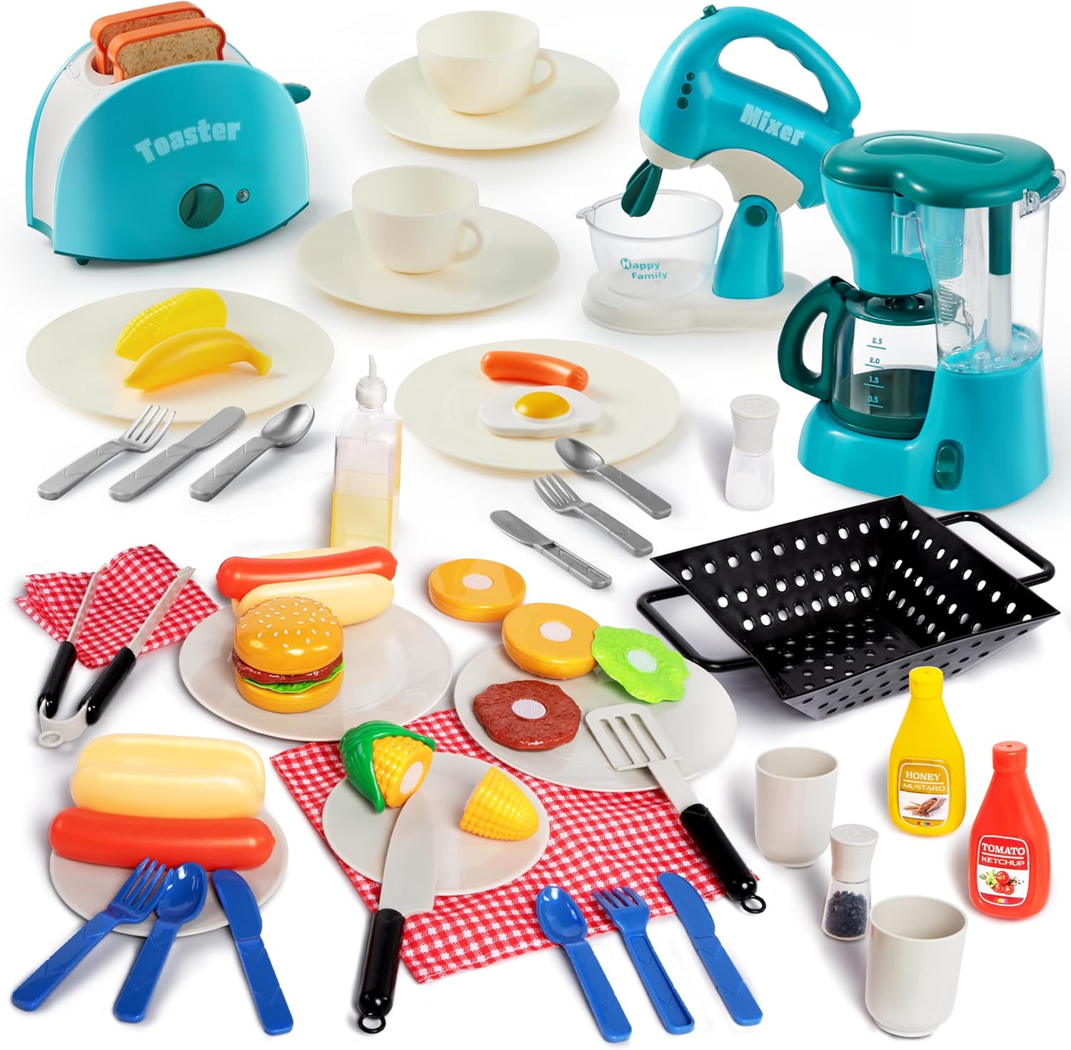 Amazon.com: JOYIN 27 PCS Kids BBQ Grill Playset Backyard Play Grill Toy ...