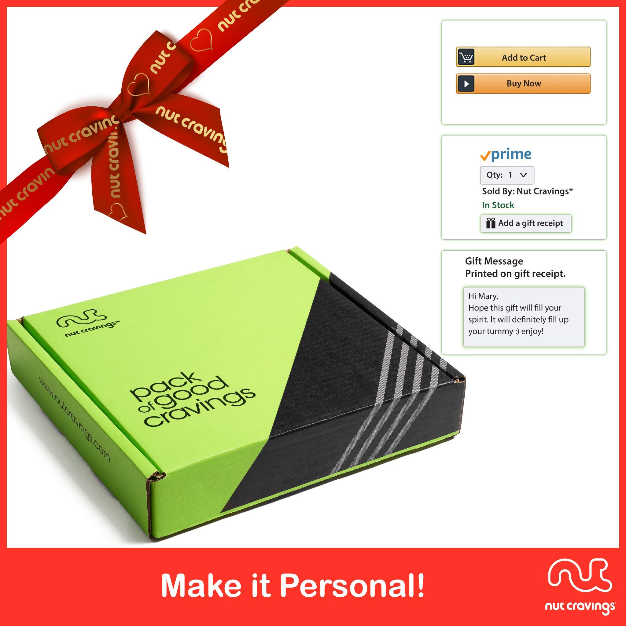 Nuts Gift Basket + Red Ribbon (7 Piece Assortment) Fathers Day Bouquets ...