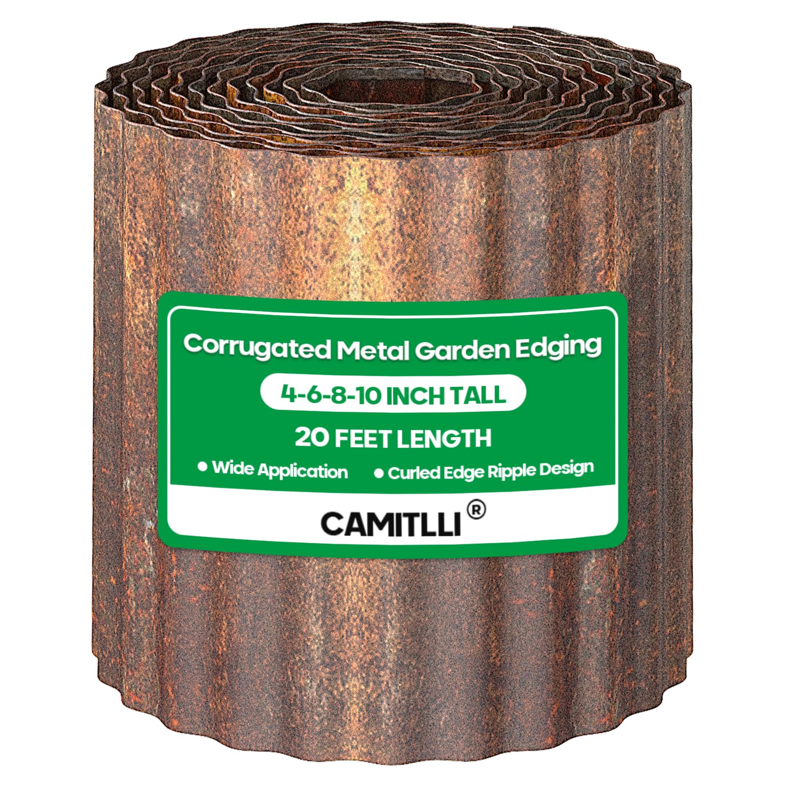 Camitlli Corrugated Metal Garden Edging - Sturdy Border Perfect for DIY ...