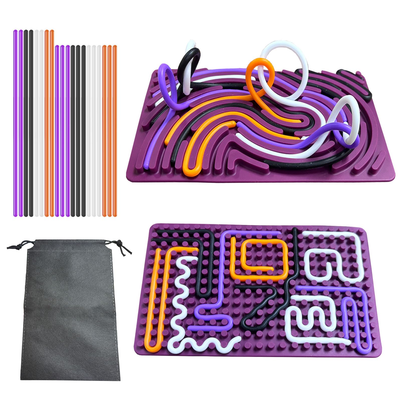 Push Peel Sensory Activity Board, Double Side Silicone Fidget Pads with ...