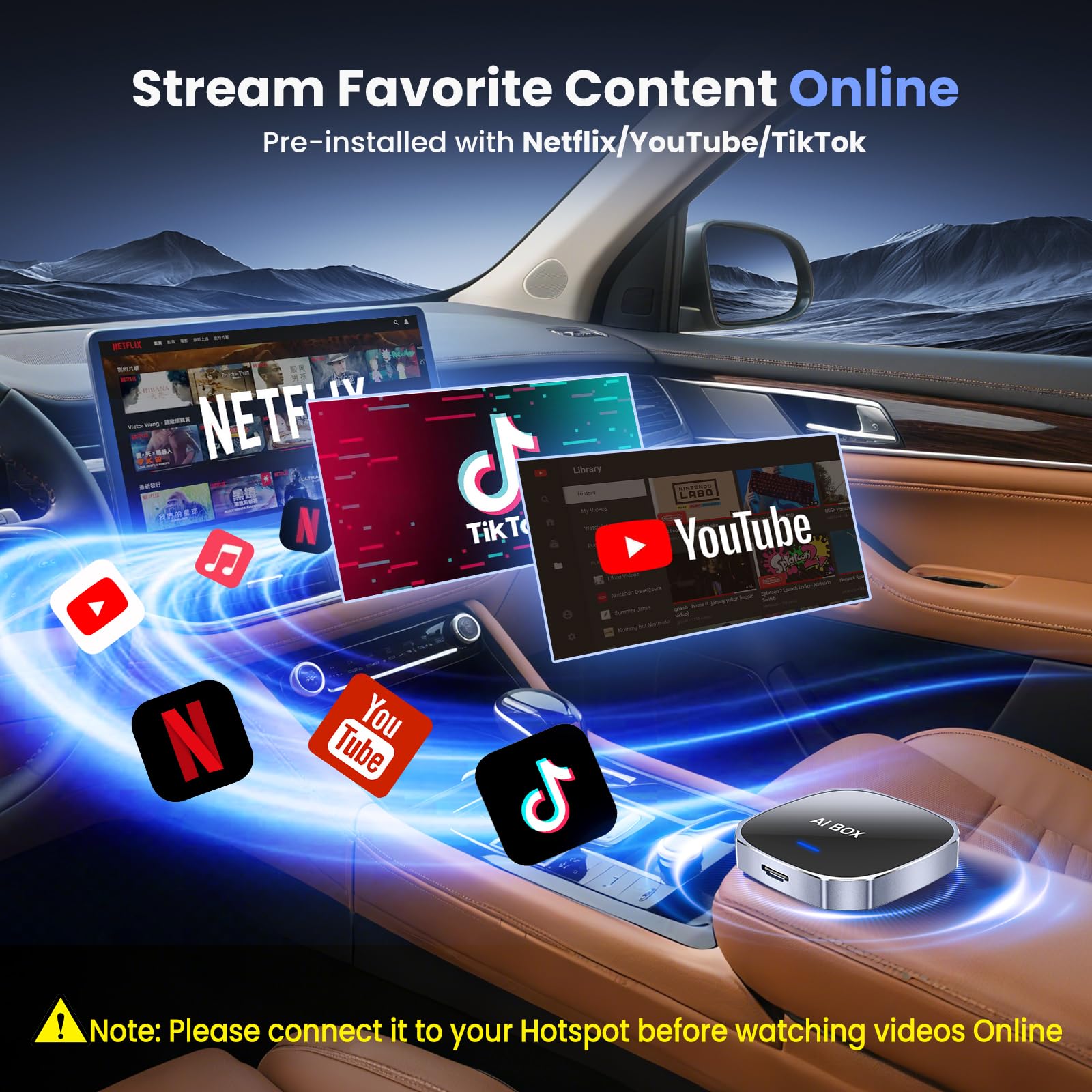 Wireless Carplay Adapter With Netflix & YouTube – Android 11, 3-in-1 ...
