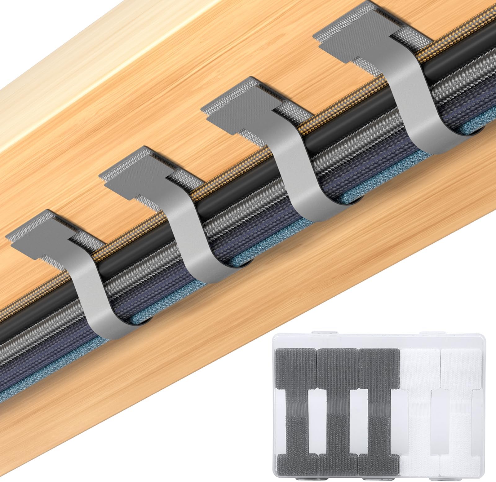 Amazon.com: Cable Management Under Desk Cord Organizer, Cable ...