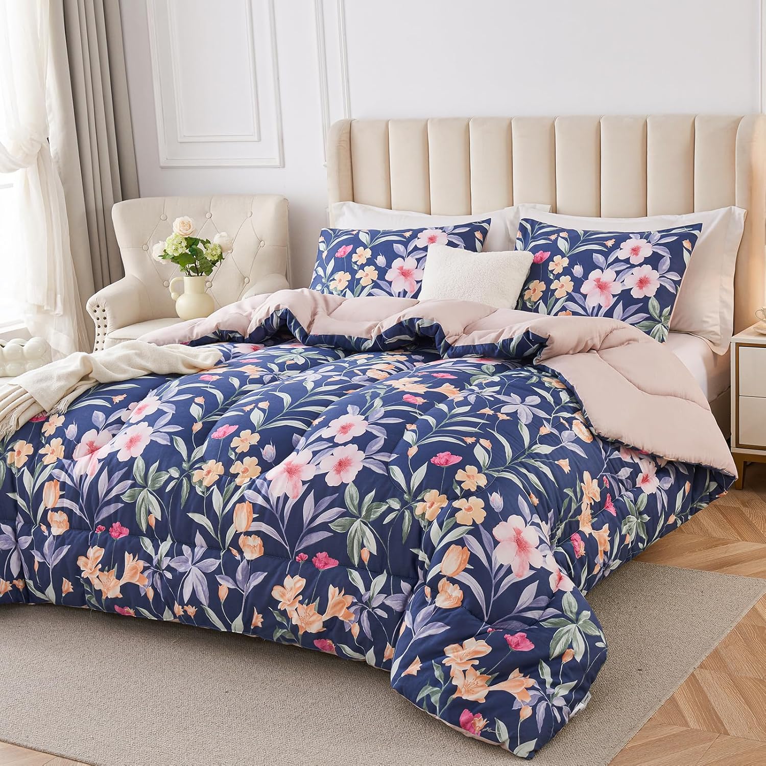 Amazon.com: Crossvast Comforter Set Queen Size, Bedding Set 3Pcs 100% ...