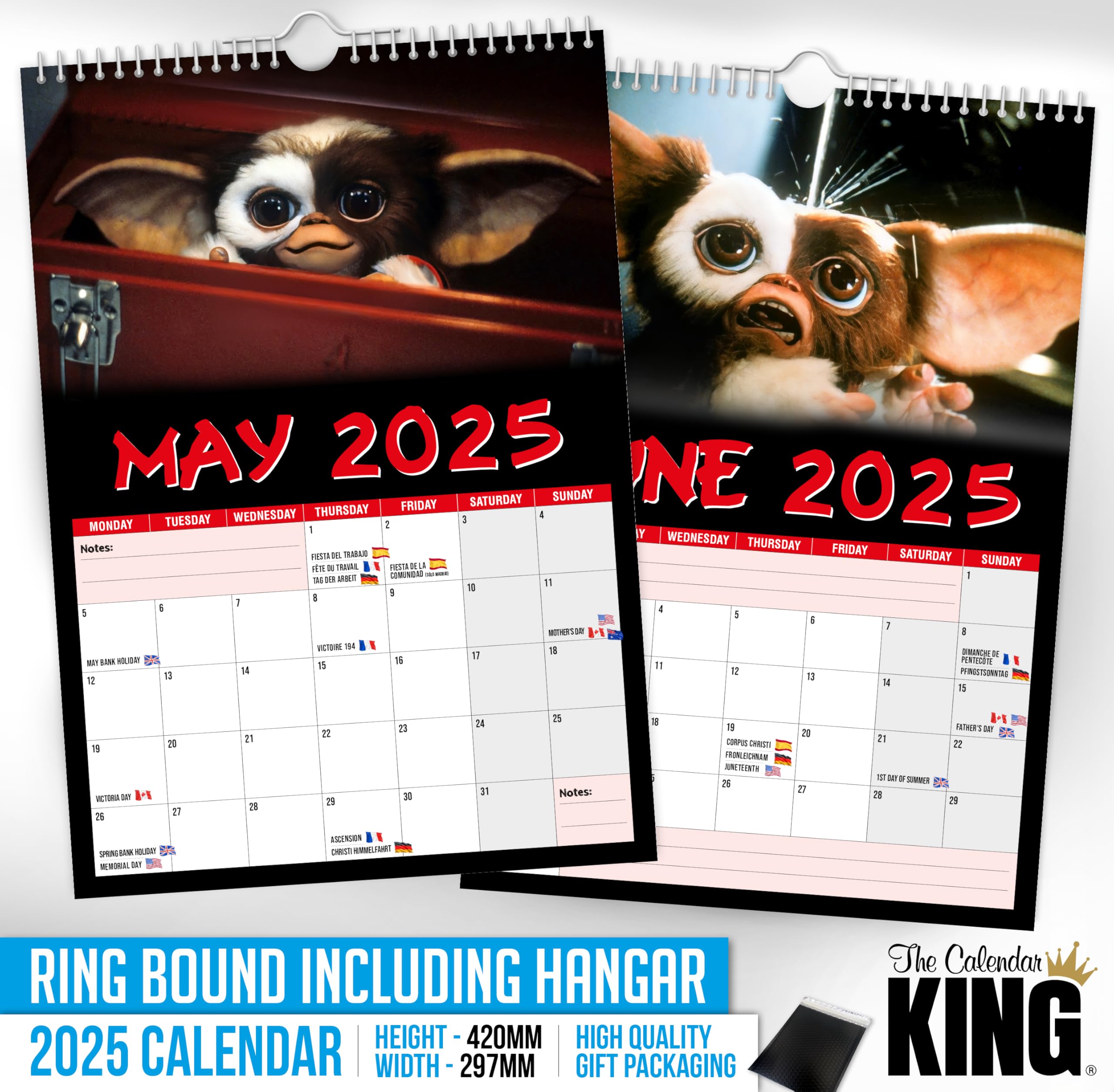 The Calendar King // Gizmo – Gremlins – 2025 Wall Calendar (Full Colour ...