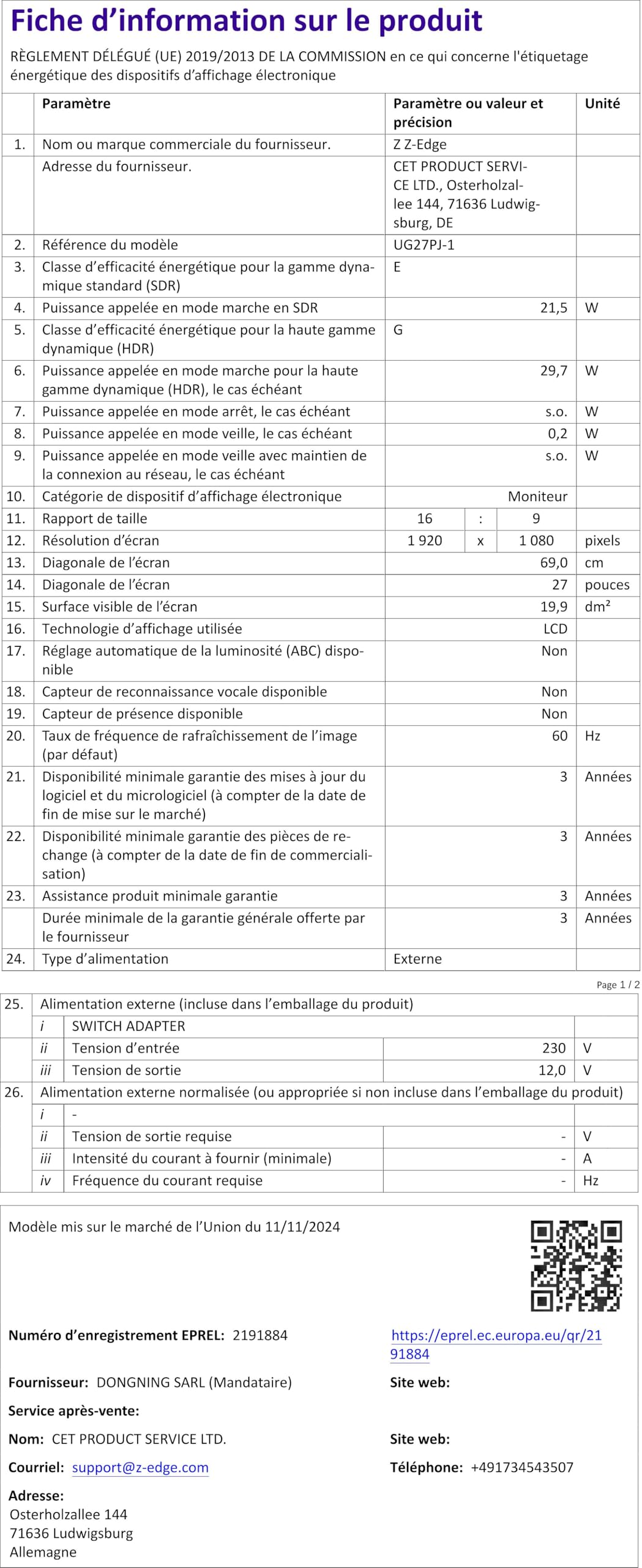 Gawfolk Écran PC 27 Pouces incurvé 180Hz Gaming Computer Moniteur ...