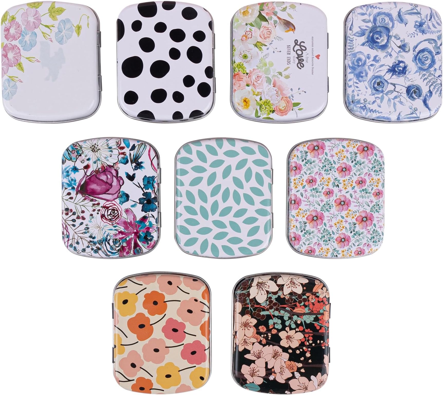 Amazon.com - Ouligay Metal Rectangular Empty Hinged Tins Tin Containers ...