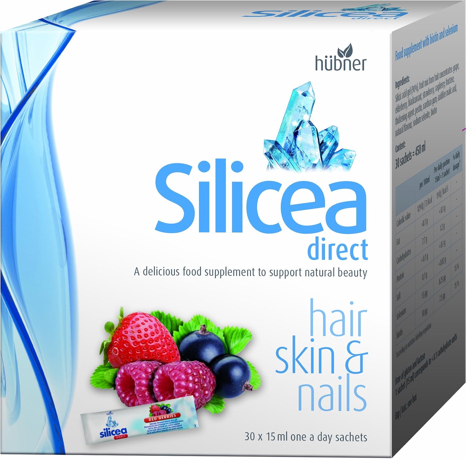 Silicea Hair/ Skin and Nails Direct Red Berry Flavour Sachets - Sachets ...