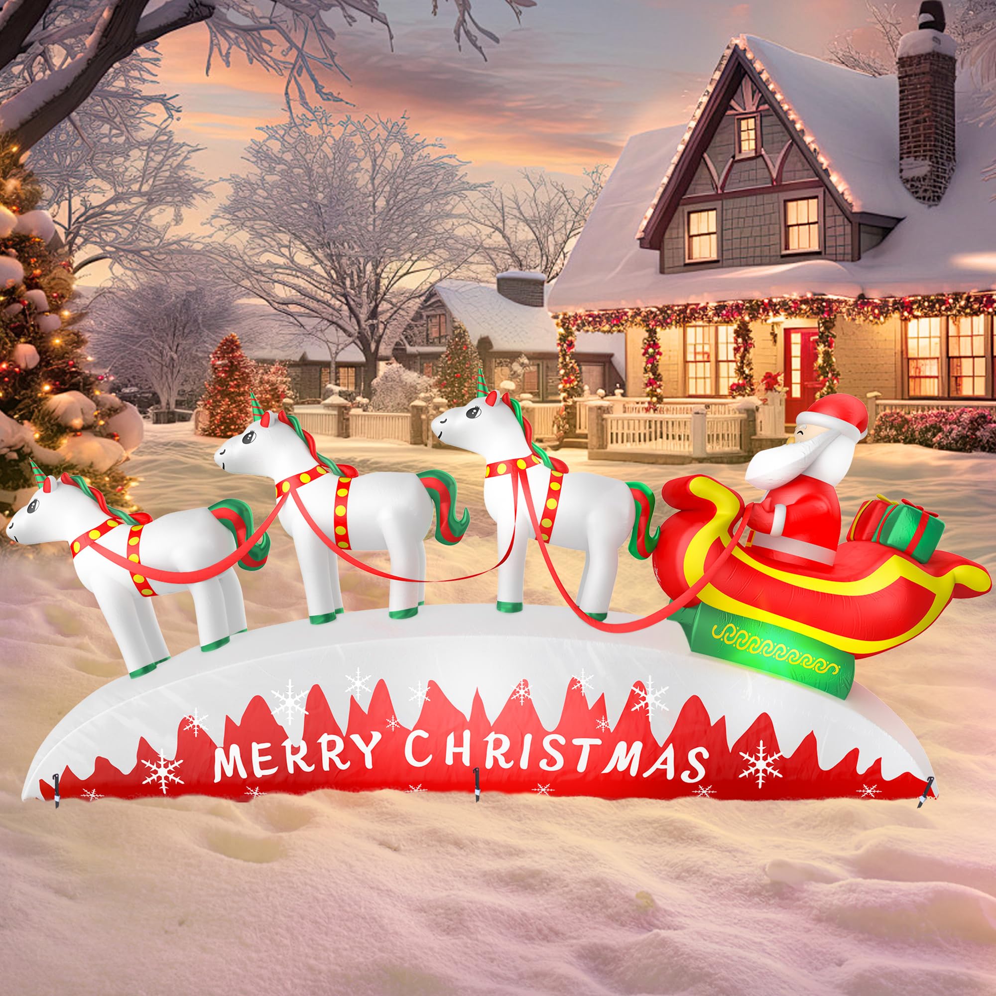 Amazon.com: 10FT Christmas Inflatables Outdoor Decorations, Santa Claus ...