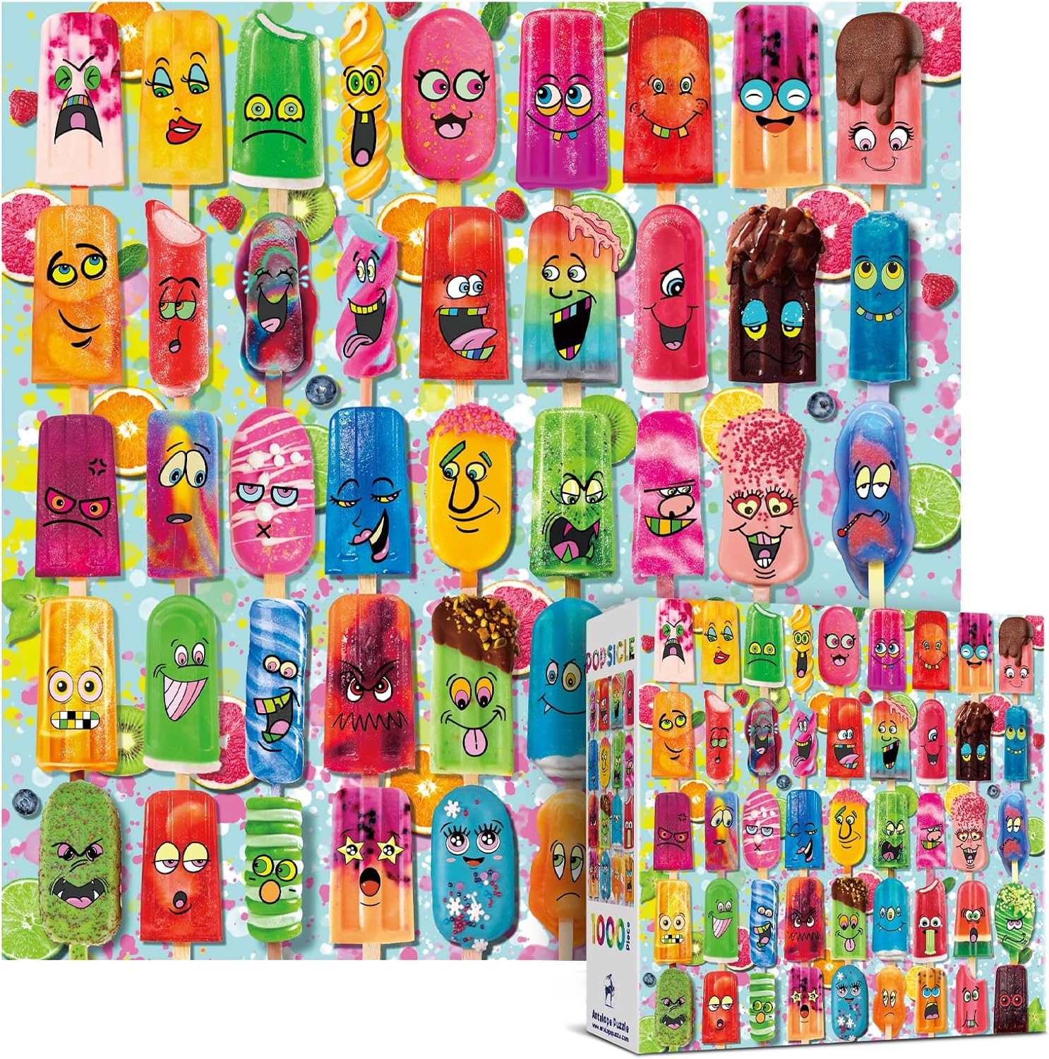 Amazon.com: Antelope - 1000 Piece Puzzle for Adults, Popsicle - Jigsaw ...