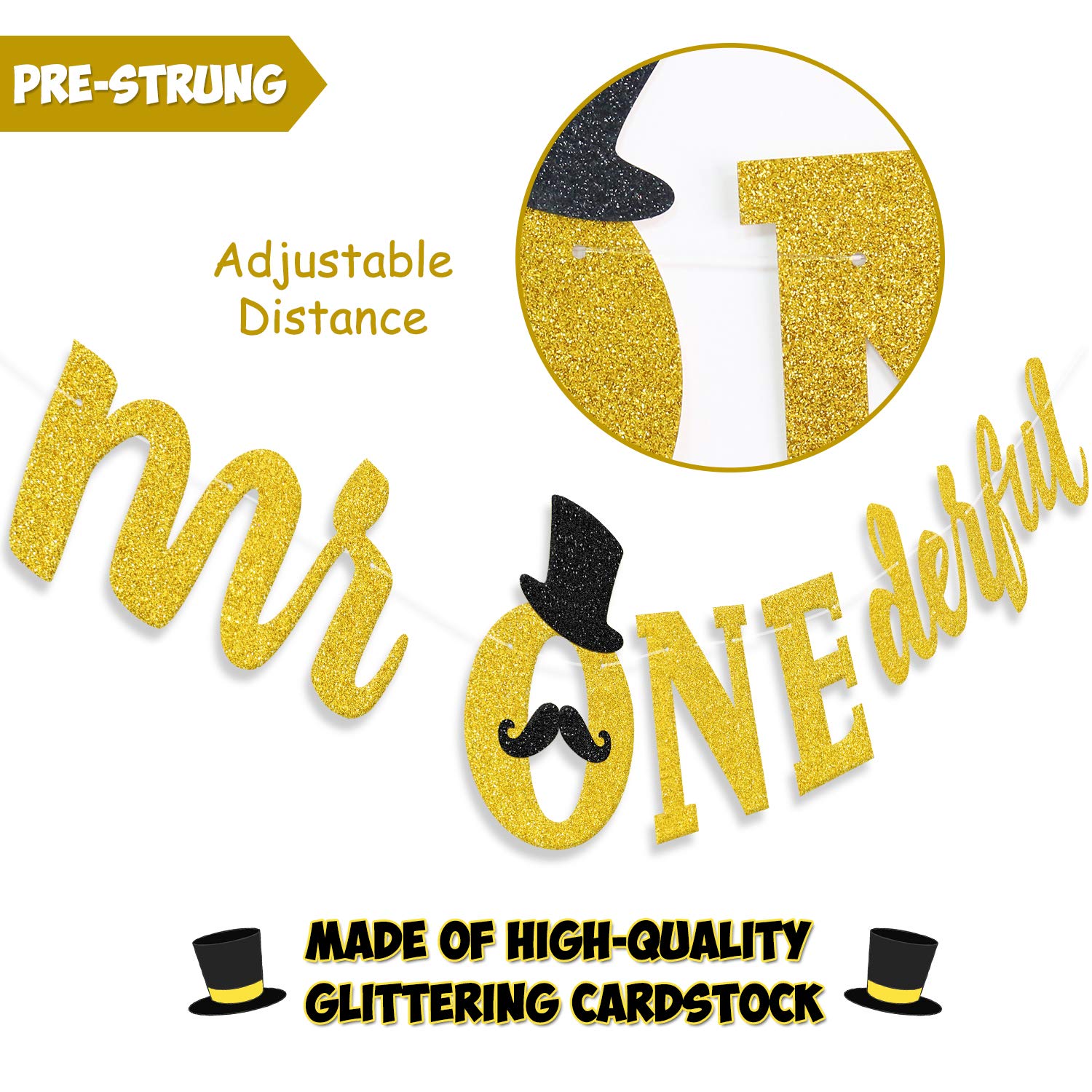 Mr Onederful 1st Birthday Decorations Kit Mr Wonderful Dapper Themed ...