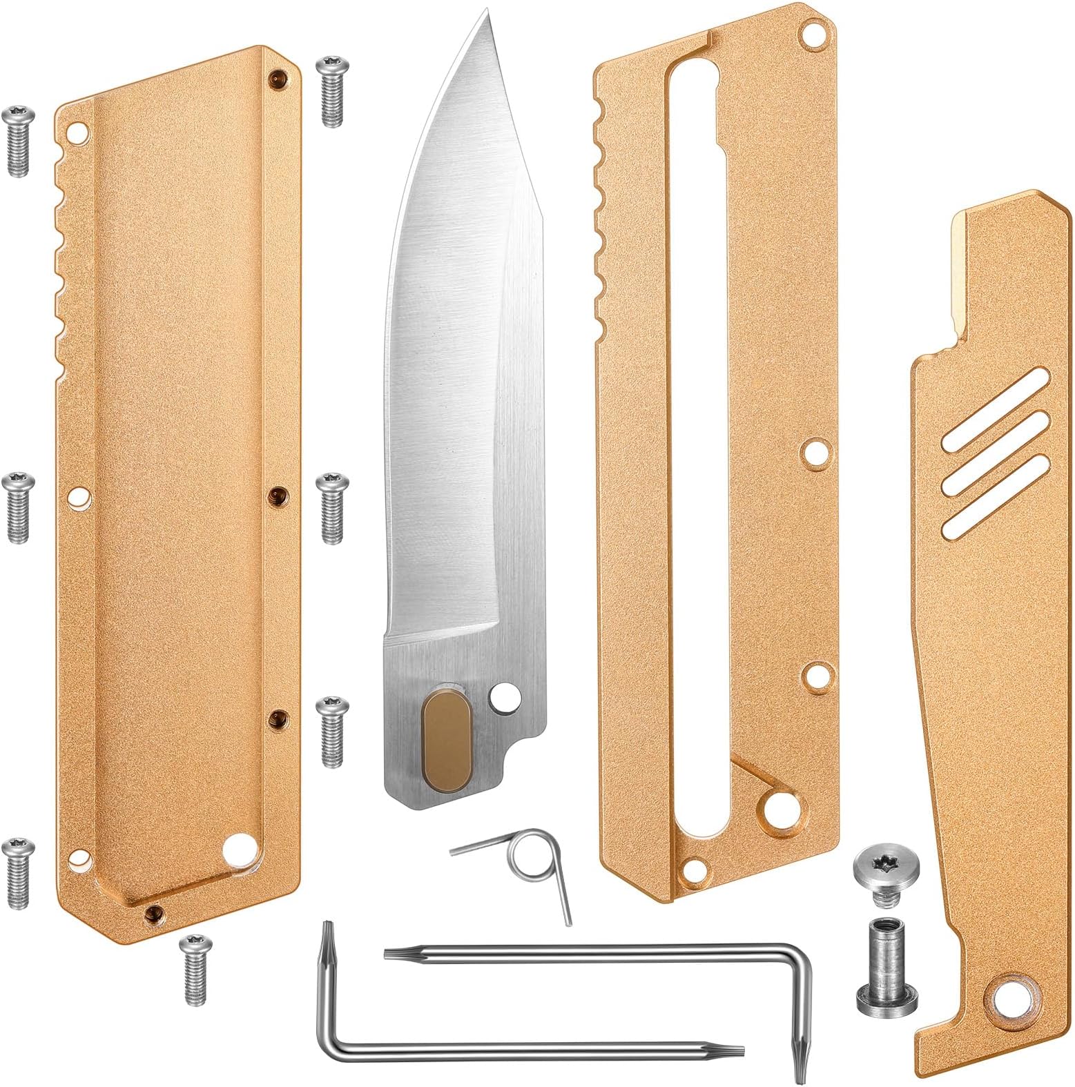 Amazon.com: Leriton DIY Folding Knife Parts, Pocket Knife Making Kit ...